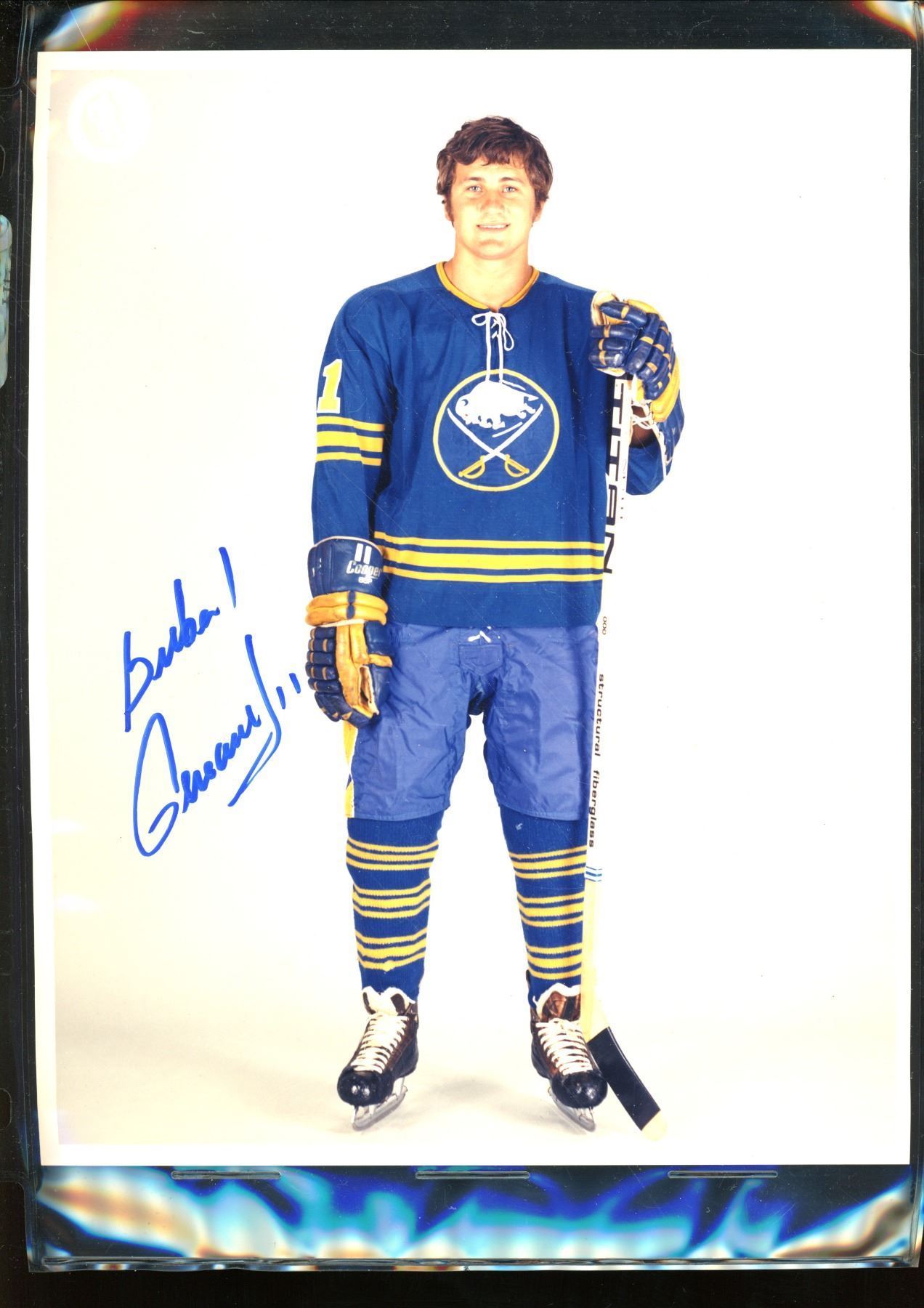 Vintage Gilbert Perreault Hockey Hall Of Fame Signed 8x10 Photo