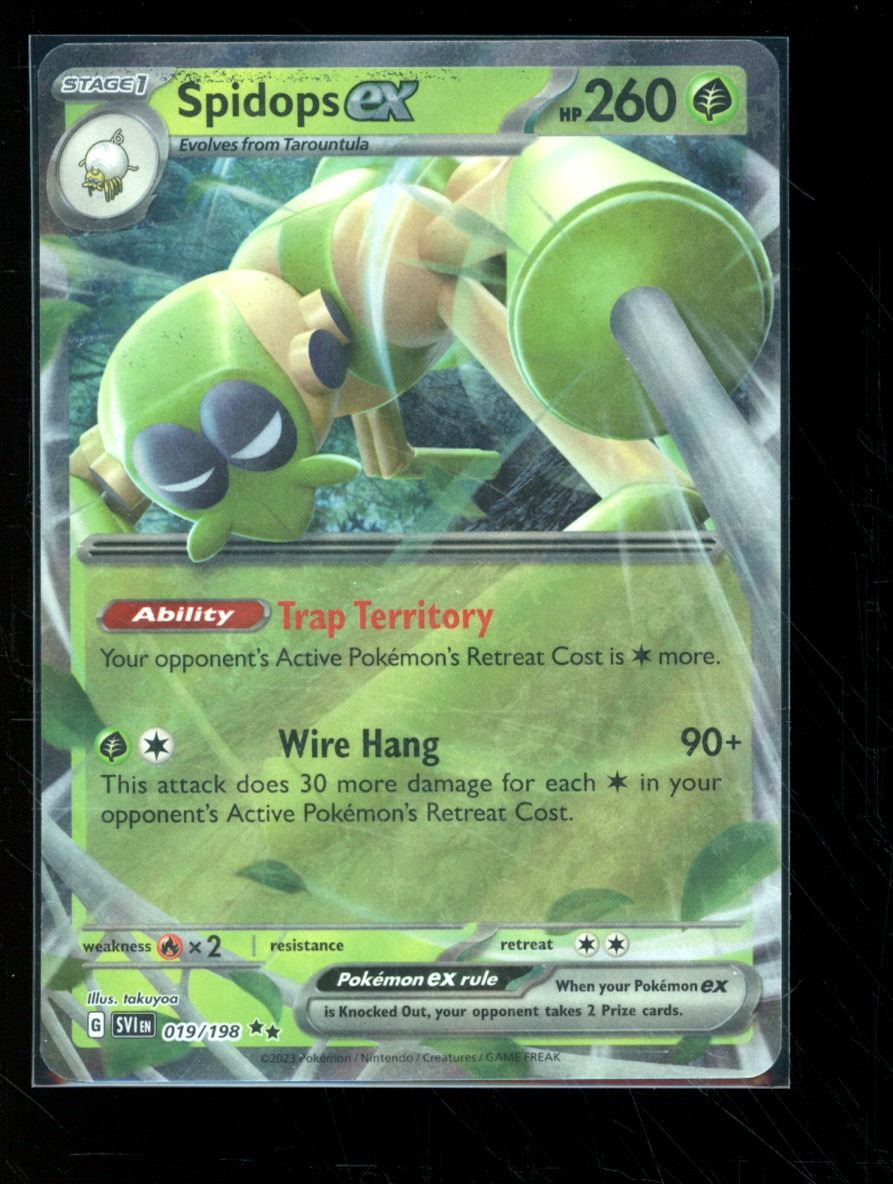 Pokemon Spidops EX 19/198 Scarlet & Violet Double Rare Holo