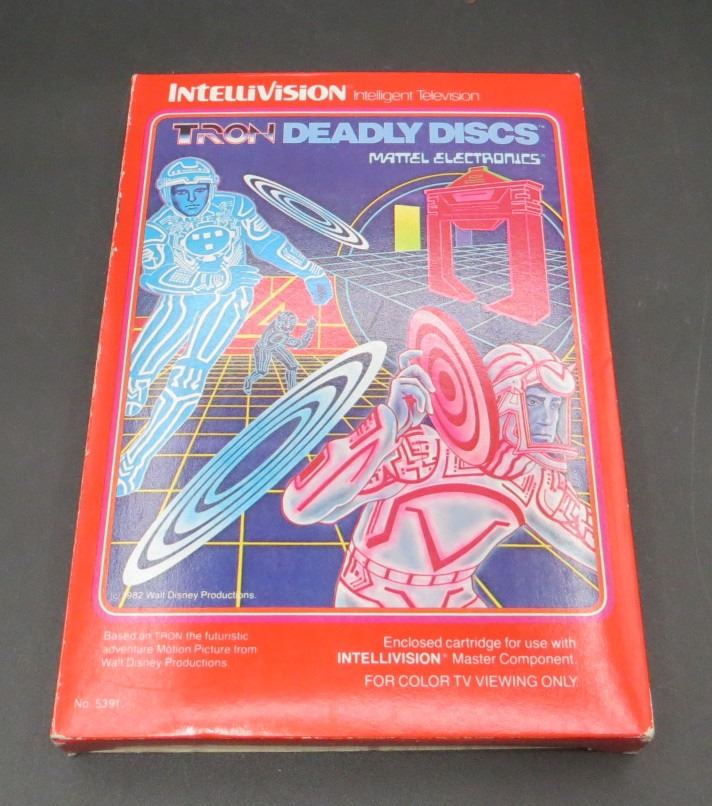Vintage 1982 Intellivision Tron Deadly Discs Video Game Complete in Box