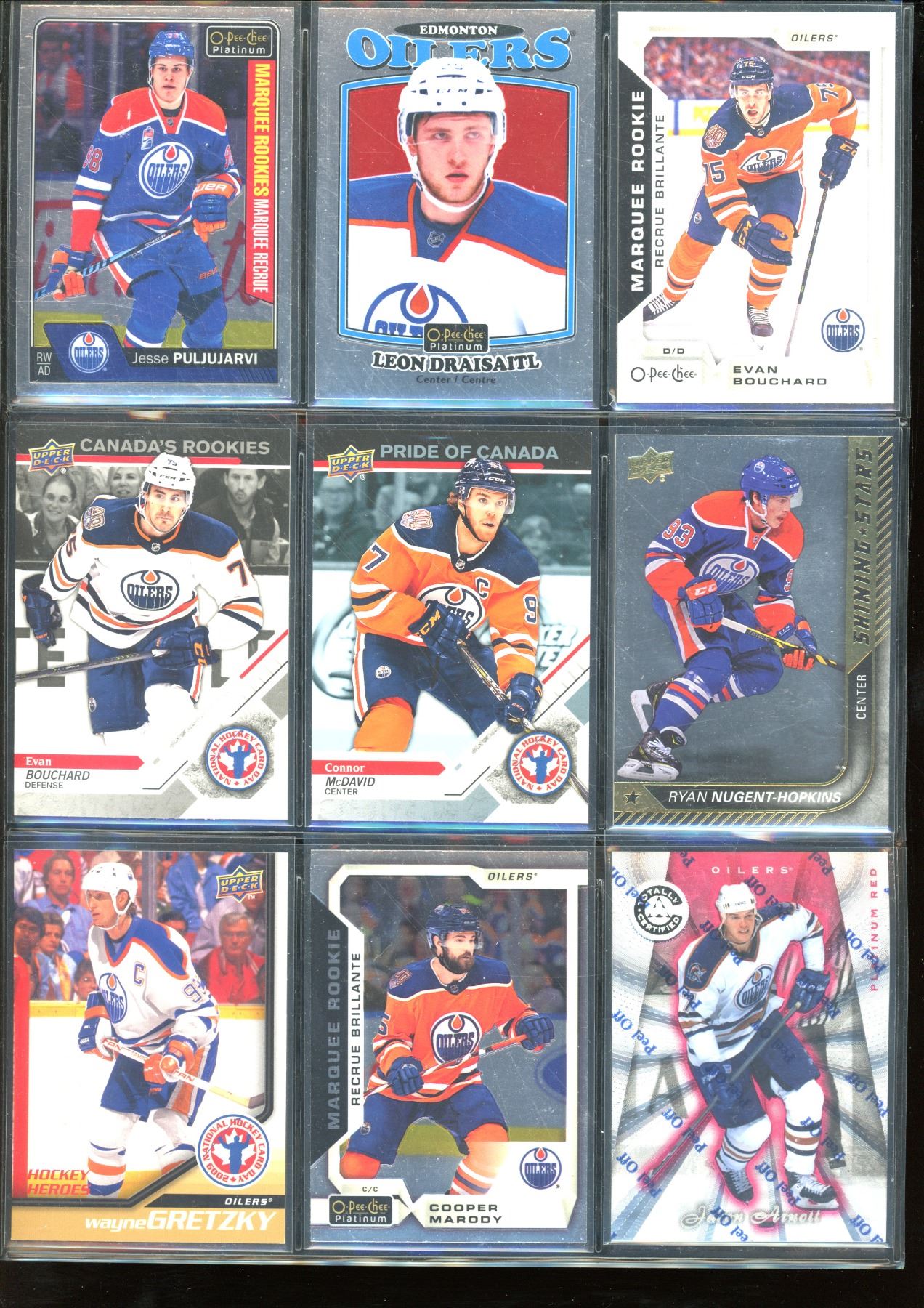 9 NHL Rookie Cards & Insert Cards Edmonton Oilers
