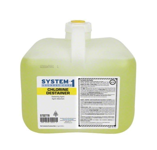 Diversey System-1 Chlorine Laundry Destainer 9.46 L