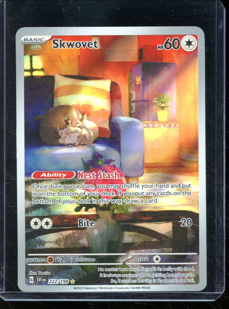 Pokemon Skwovet - 222/198 Scarlet & Violet Base Illustration Rare