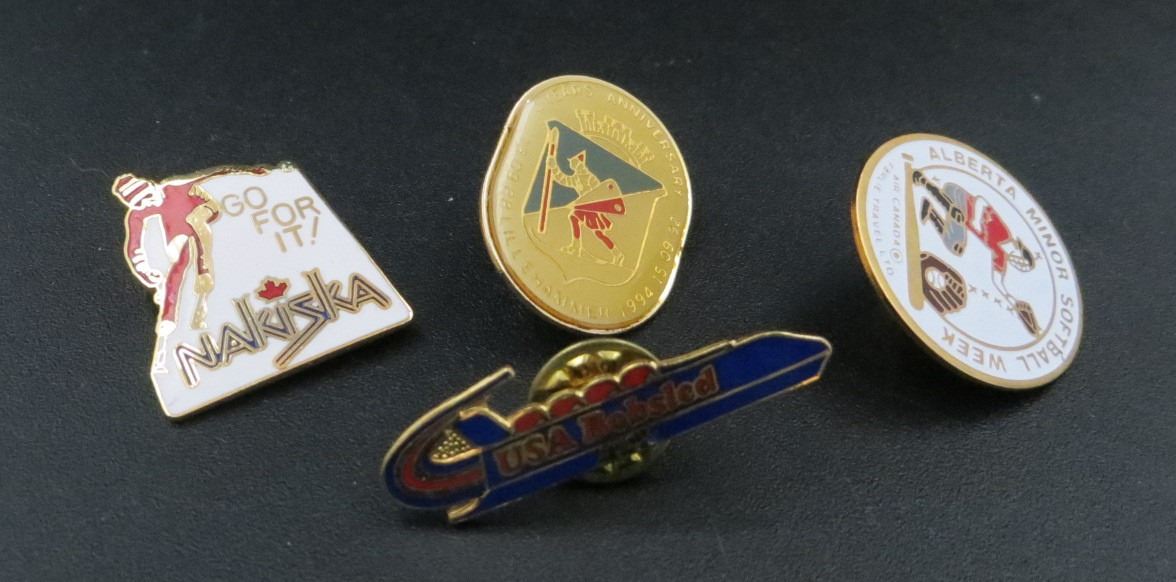 4 Various Enamel Collector Pins