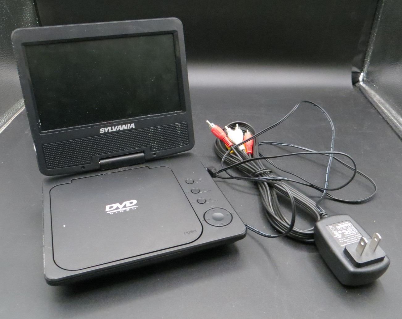 Sylvania Portable DVD Player With Power Cord & Cables -- Powers Up ...