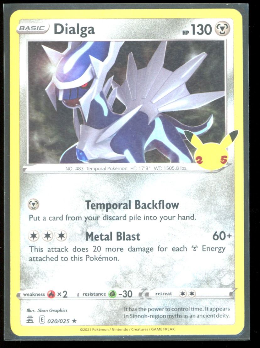 Pokemon Dialga Holo Rare 020/025 Celebrations