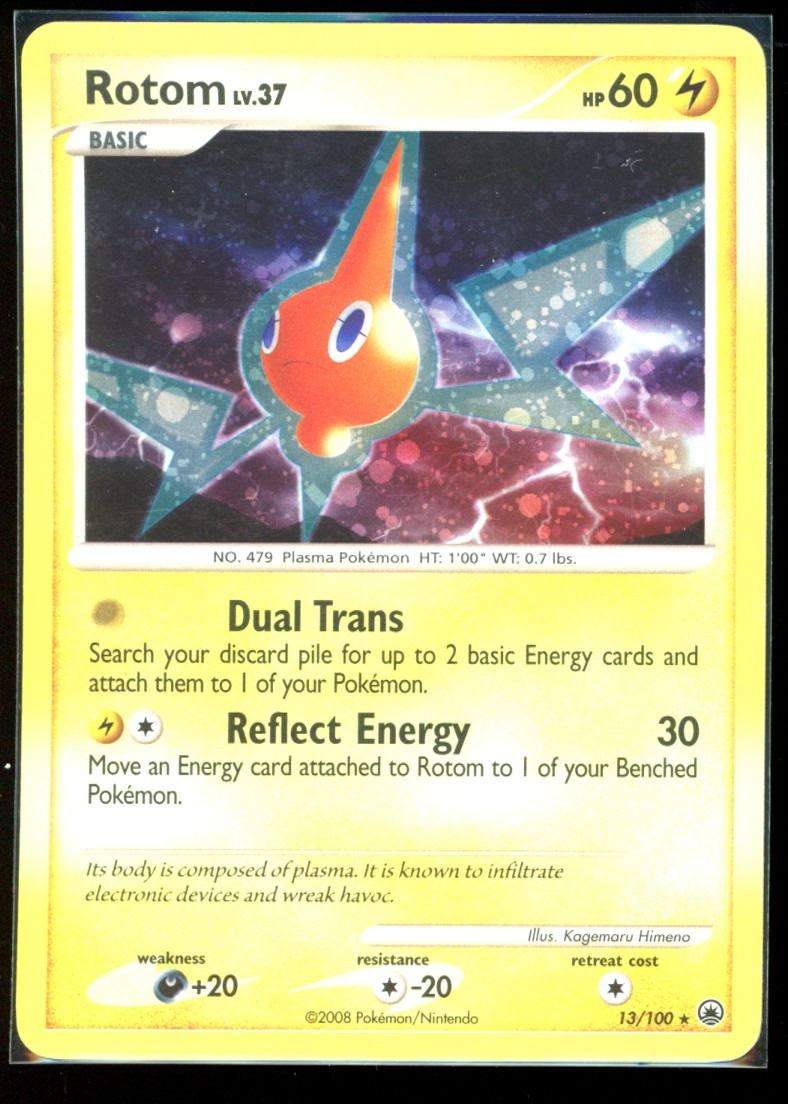 Pokemon Rotom - 13/100 - Rare Holo Majestic Dawn