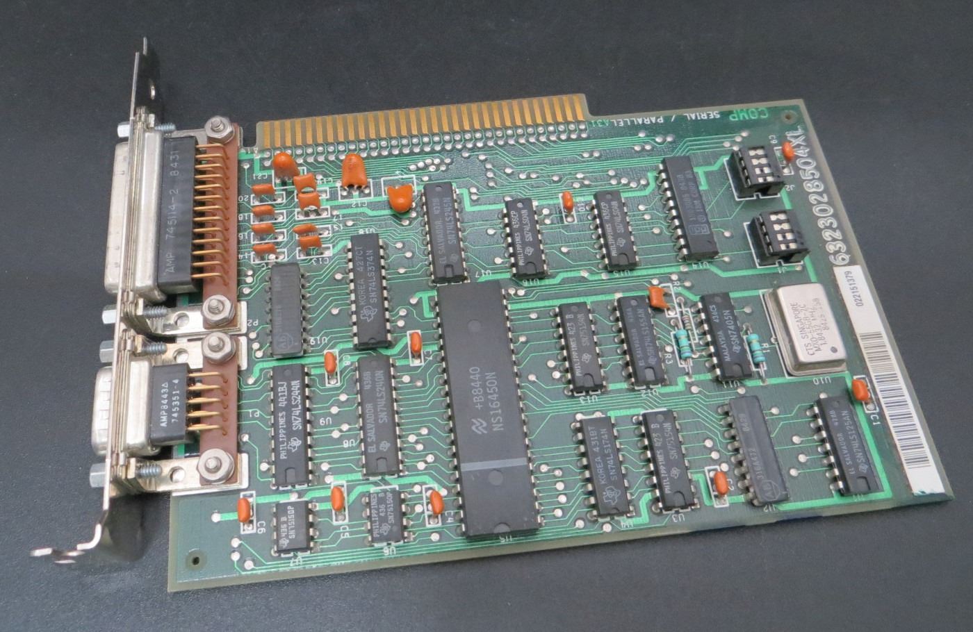 Vintage IBM 8 bit ISA Serial Parallel Adapter Card 6320947