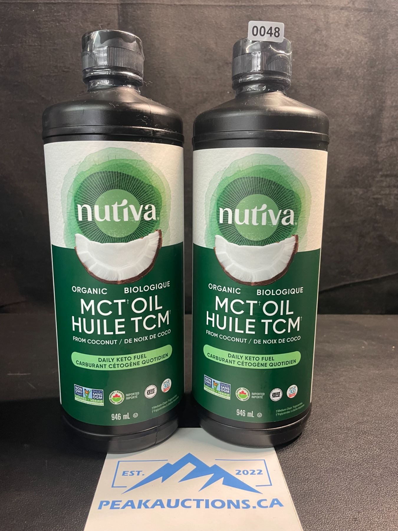 2 Bottles of Nutiva Organic MCT Oil from Coconut - Daily Keto Fuel ...