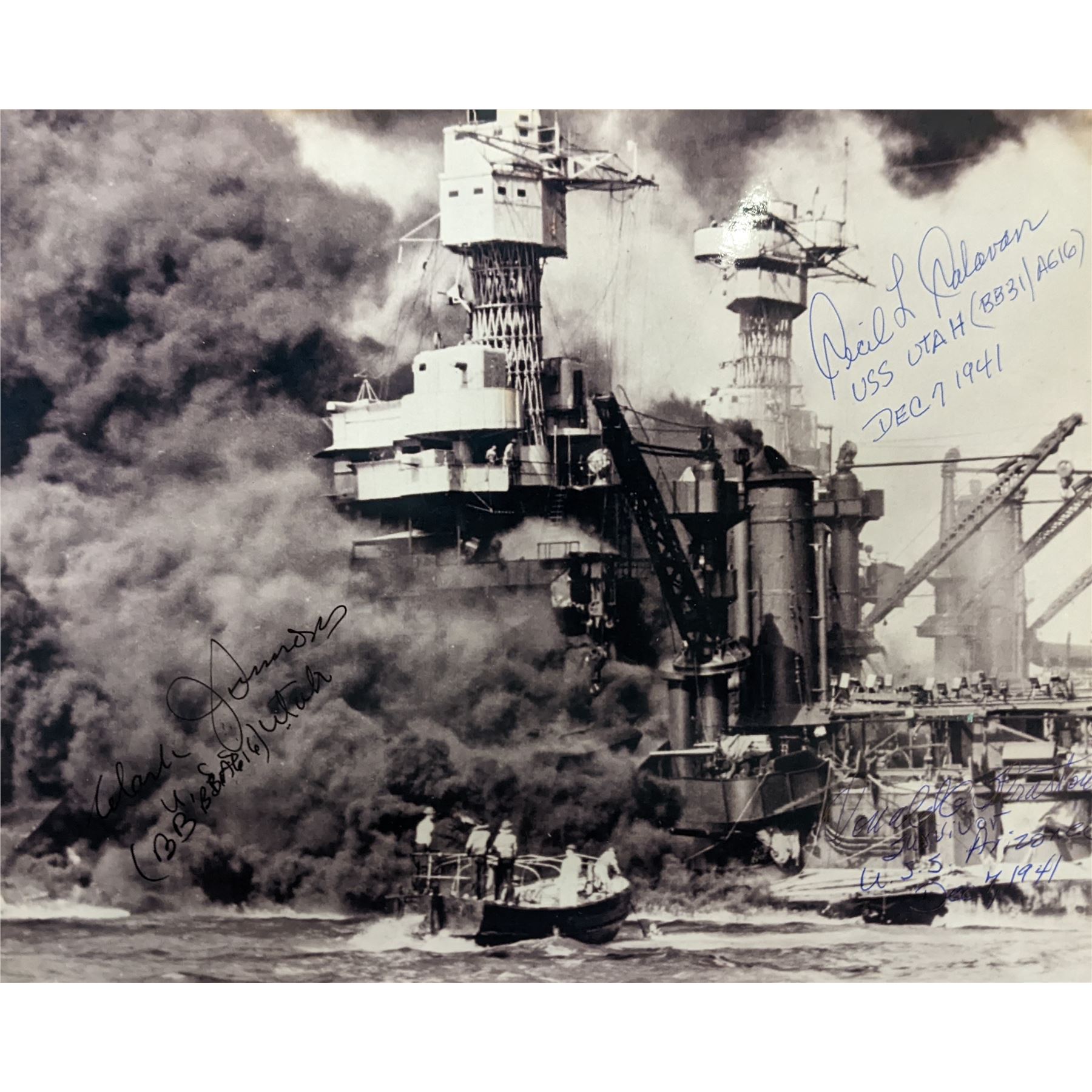 Pearl Harbor Survivors Cecil Salavan, Clark Johnson and Randall ...