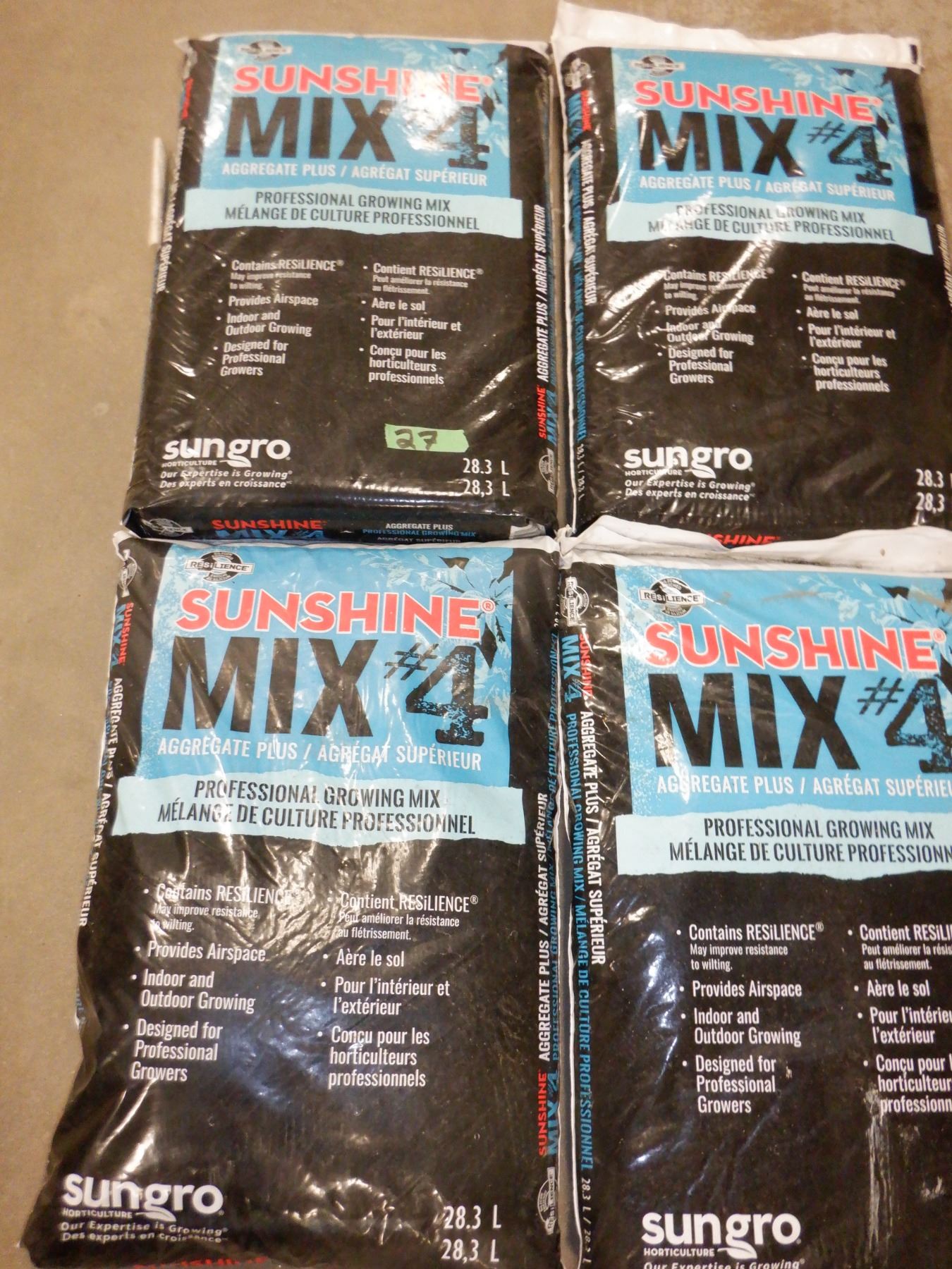 Potting soil by Sunshine Mix #4, professional growing mix, each bag is ...