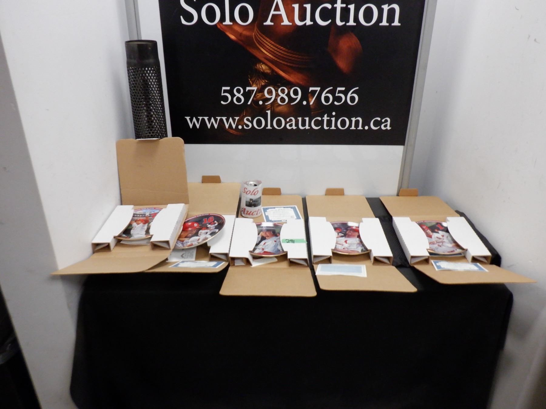 Set of 5 baseball themed collectors plates with certificates of ...