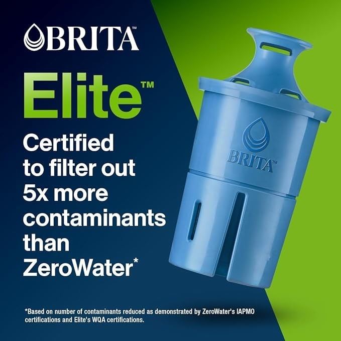 Brita 27 Cup Elite Filter Dispenser Reduces 30 Contaminants Including ...