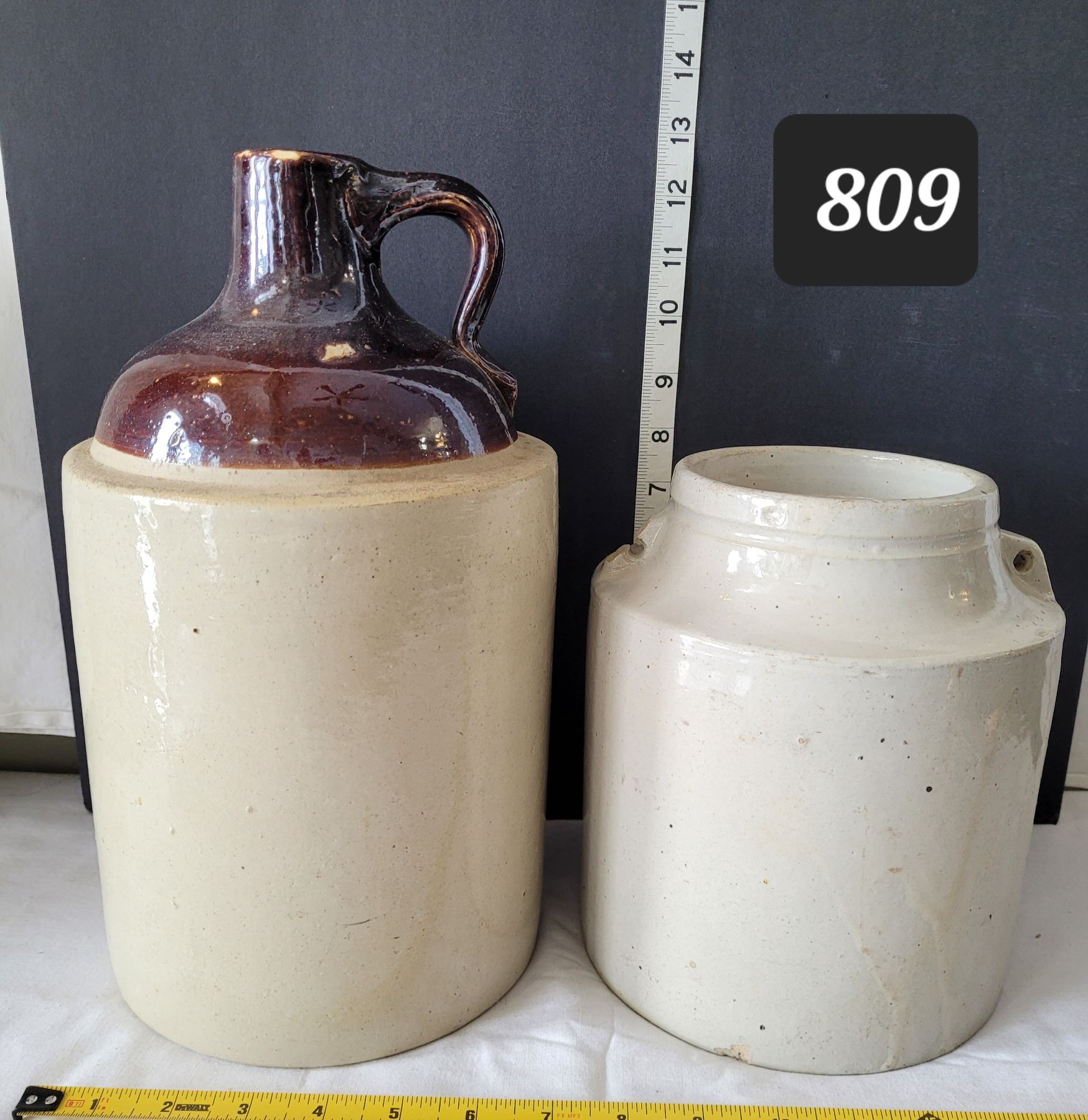 Vintage stoneware crock & jug. - Schmalz Auctions