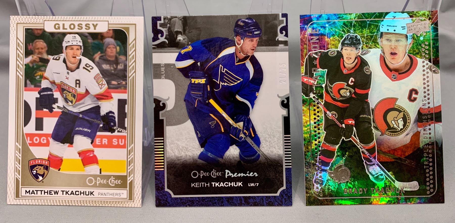 The Tkachuks, kieth, mathew, and brody card trio hockey cards - Schmalz ...