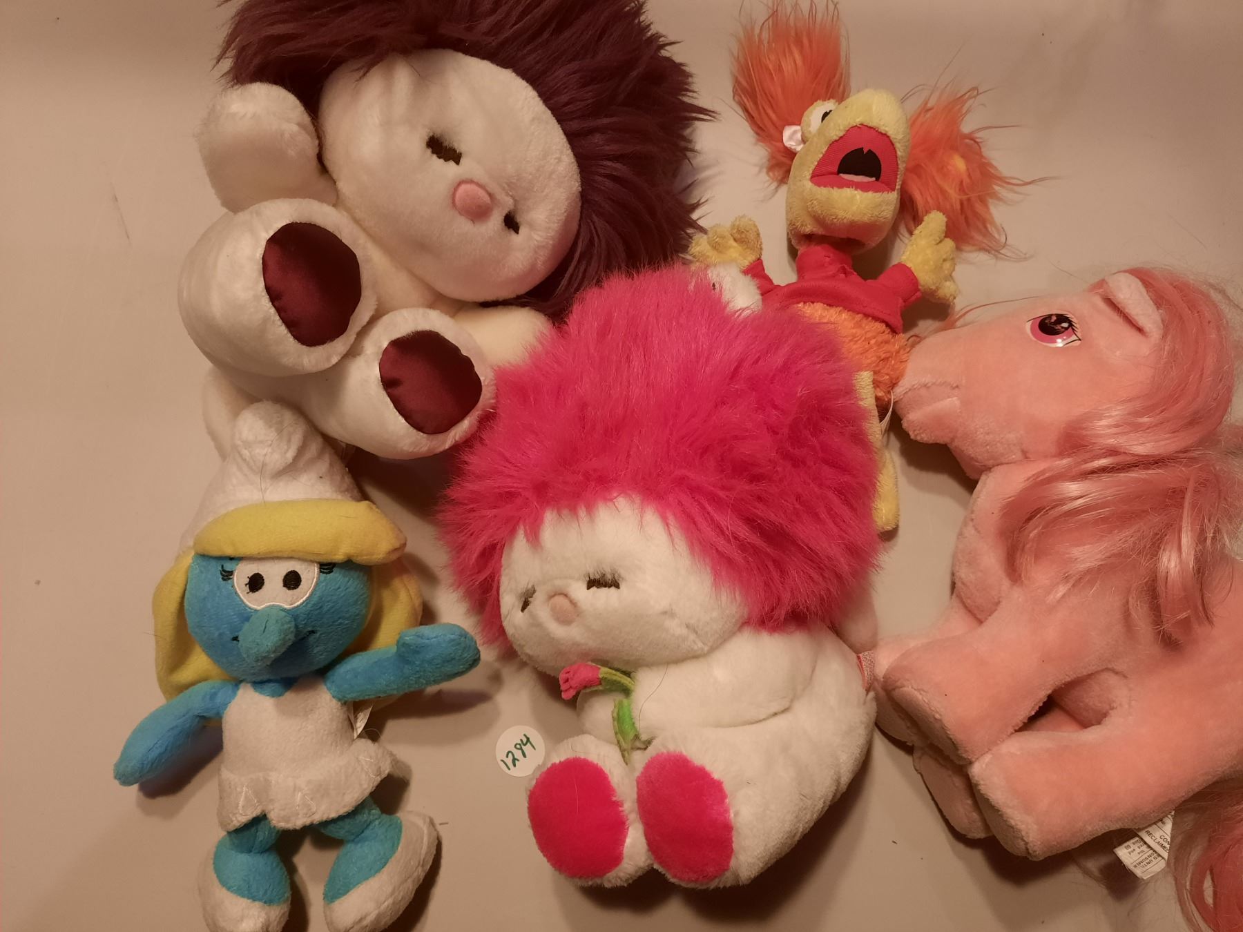 Vintage Stuffed Toys - Frou Frou, Smurfette, Red Fraggle, My Little ...