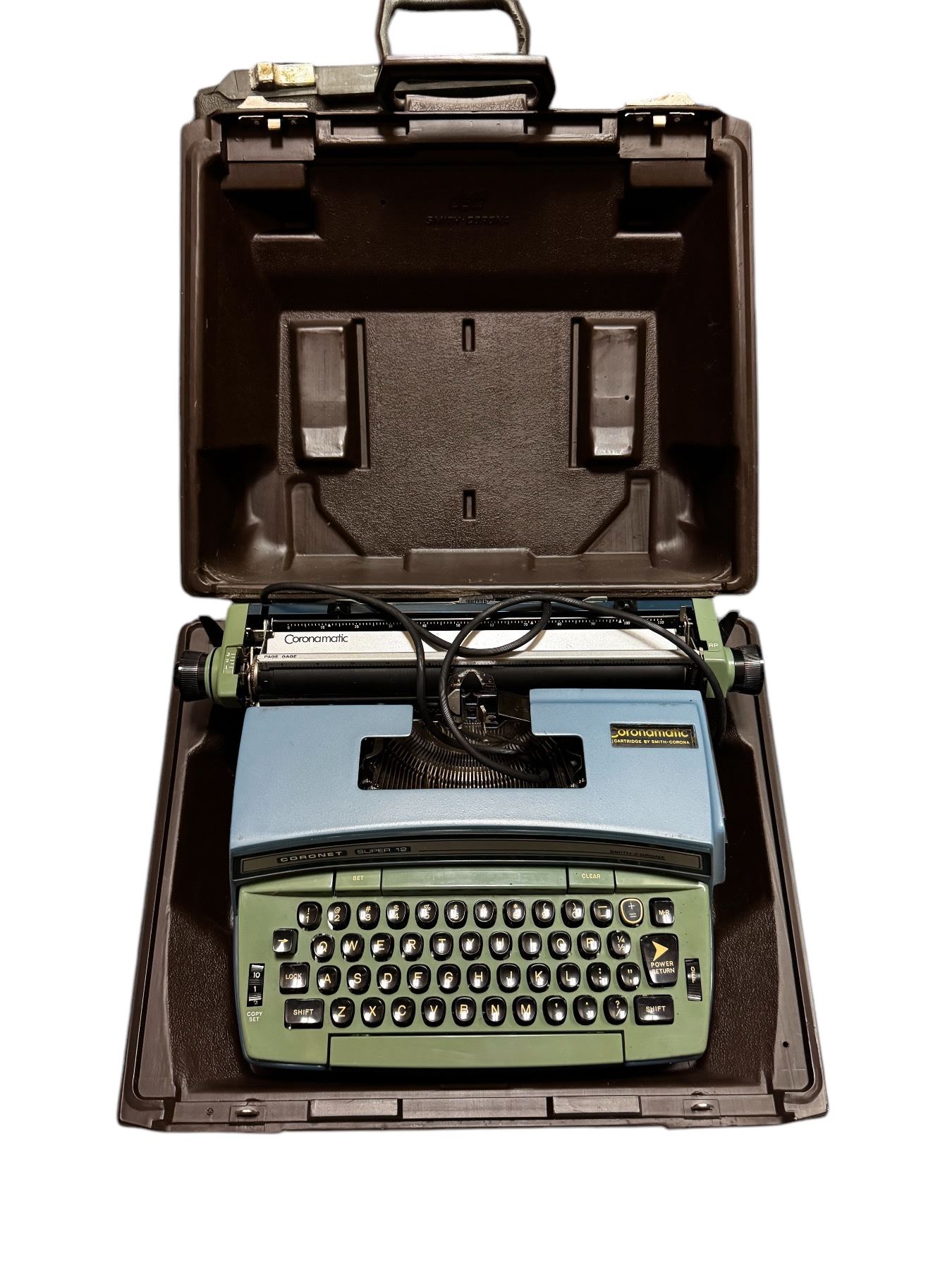 Vintage Smith Corona Coronet Super 12 Typewriter With Original Carrying ...