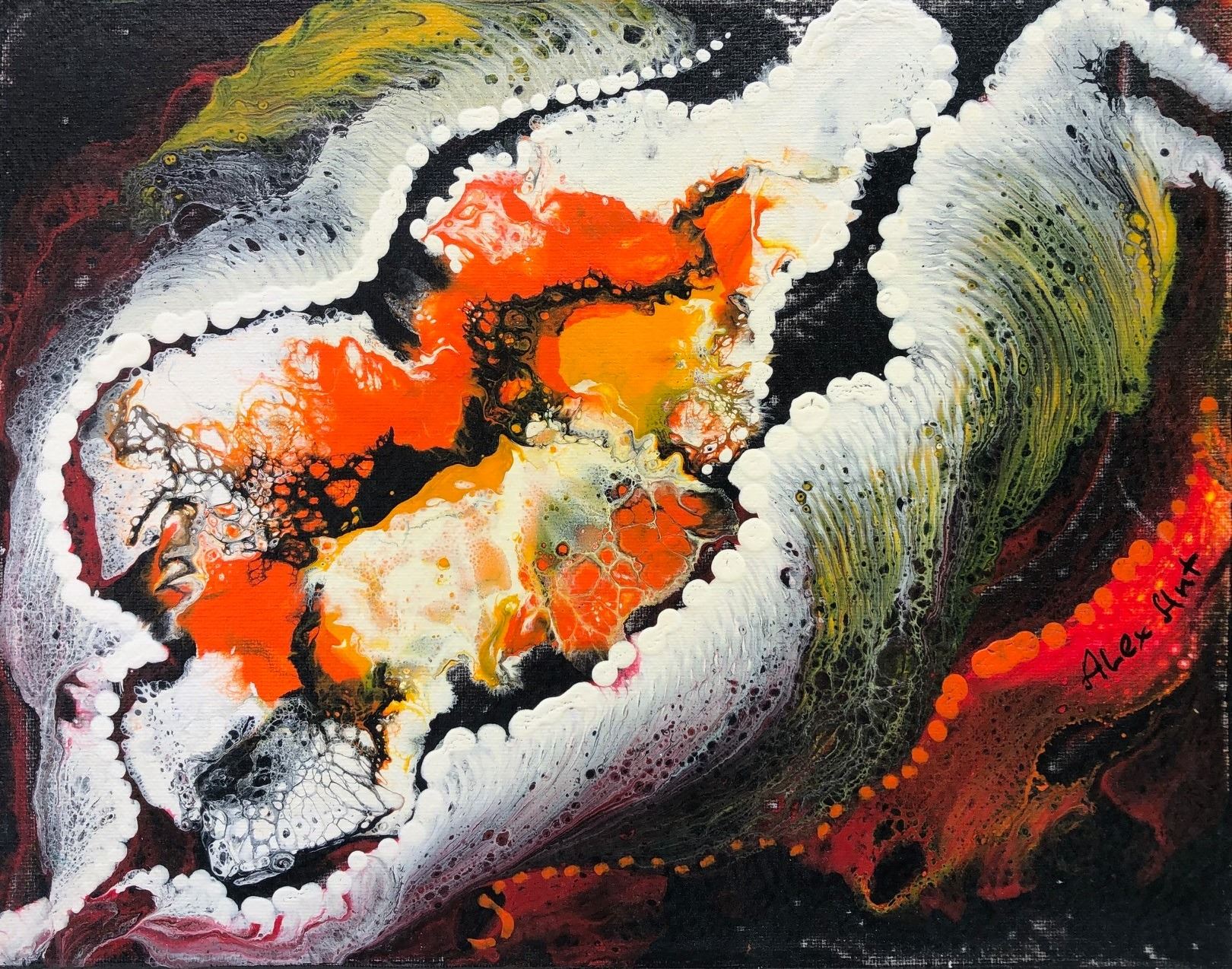"Phoenix Wing" 11" x 14" Original Painting, with COA - Alex Antanenka