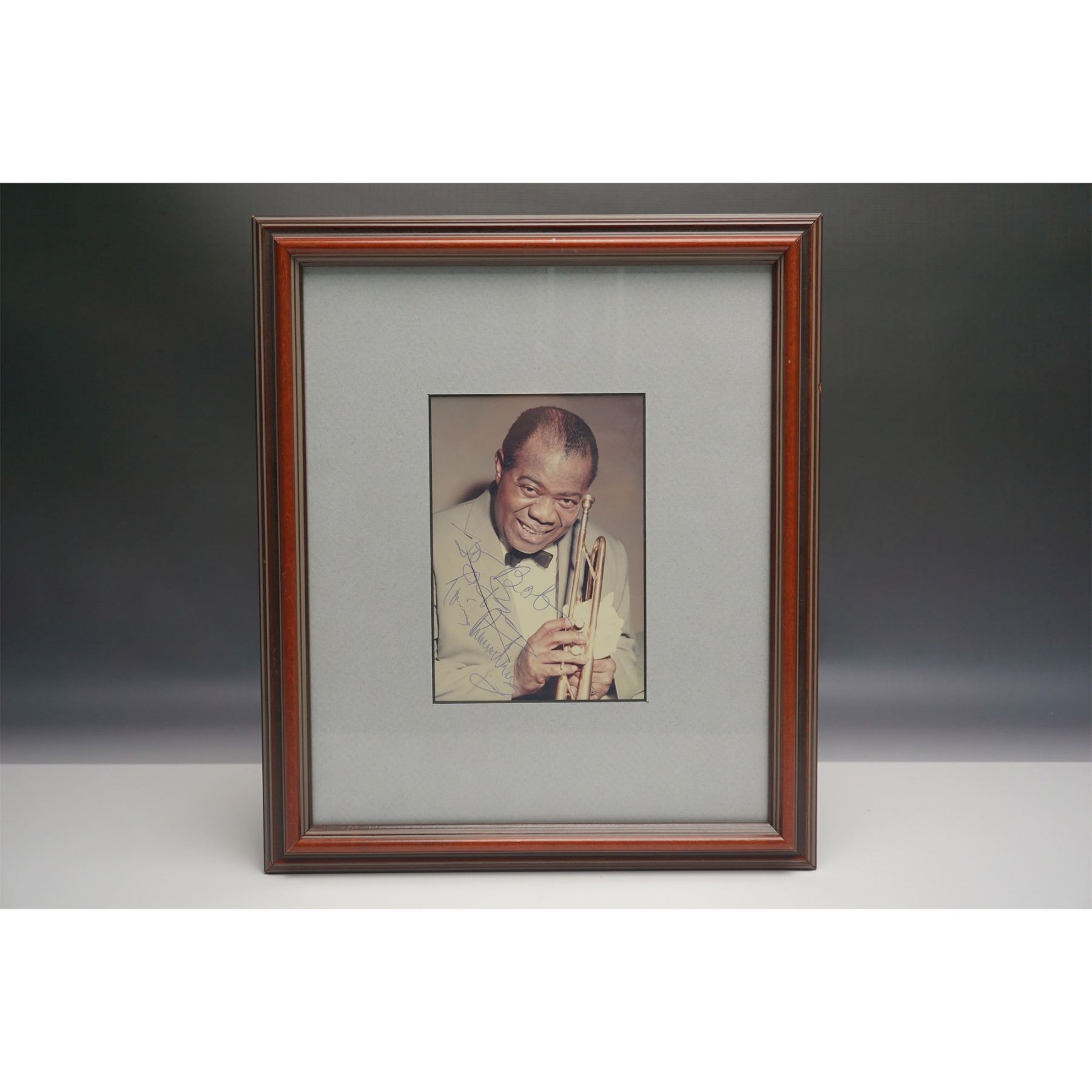Louis Armstrong, Signed Photo Framed