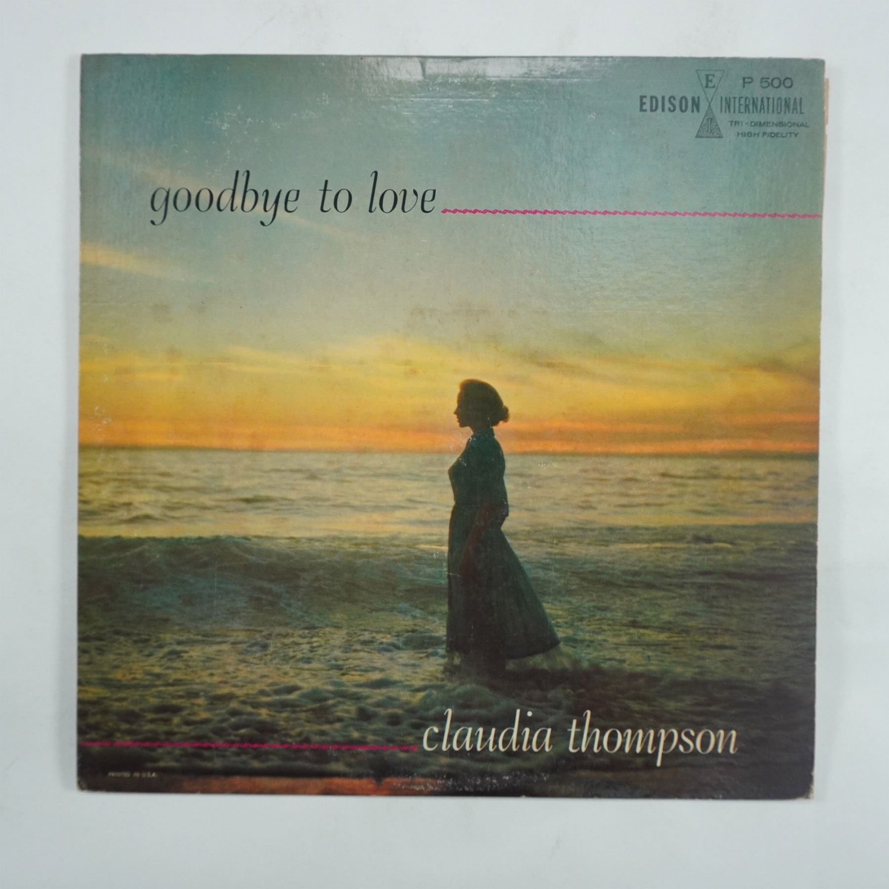 Claudia Thompson - Goodbye to Love, Edison International, Vinyl Record