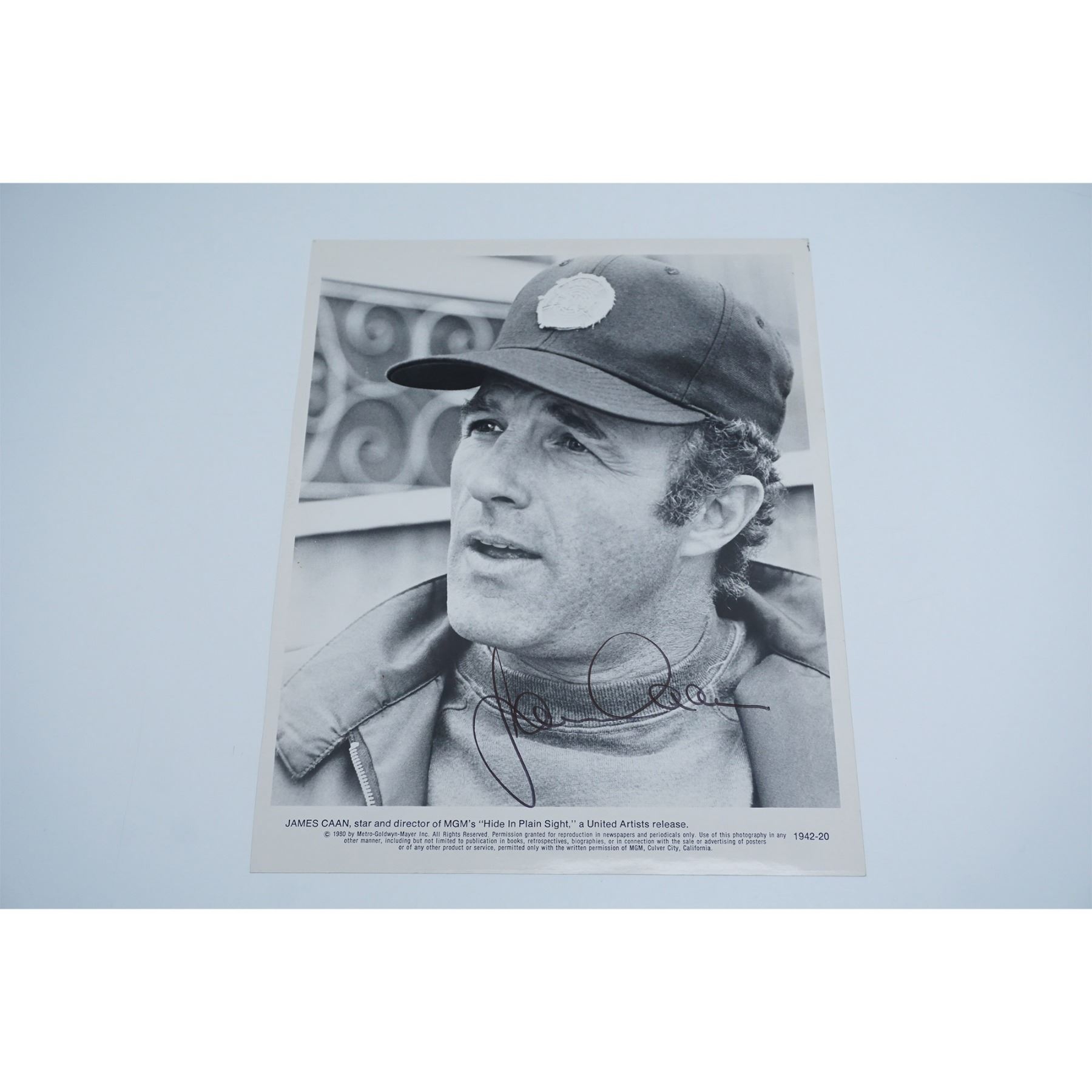James Caan Signed Photograph, Hide In Plain Sight