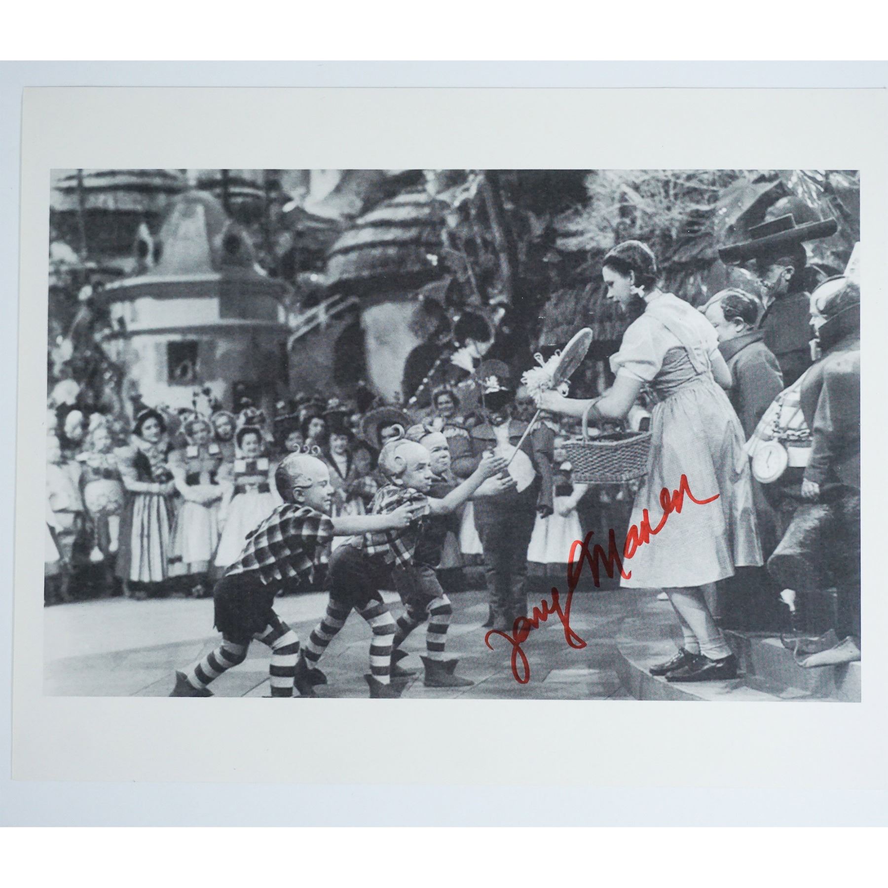 Jerry Maren Signed Wizard of Oz Photograph with COA