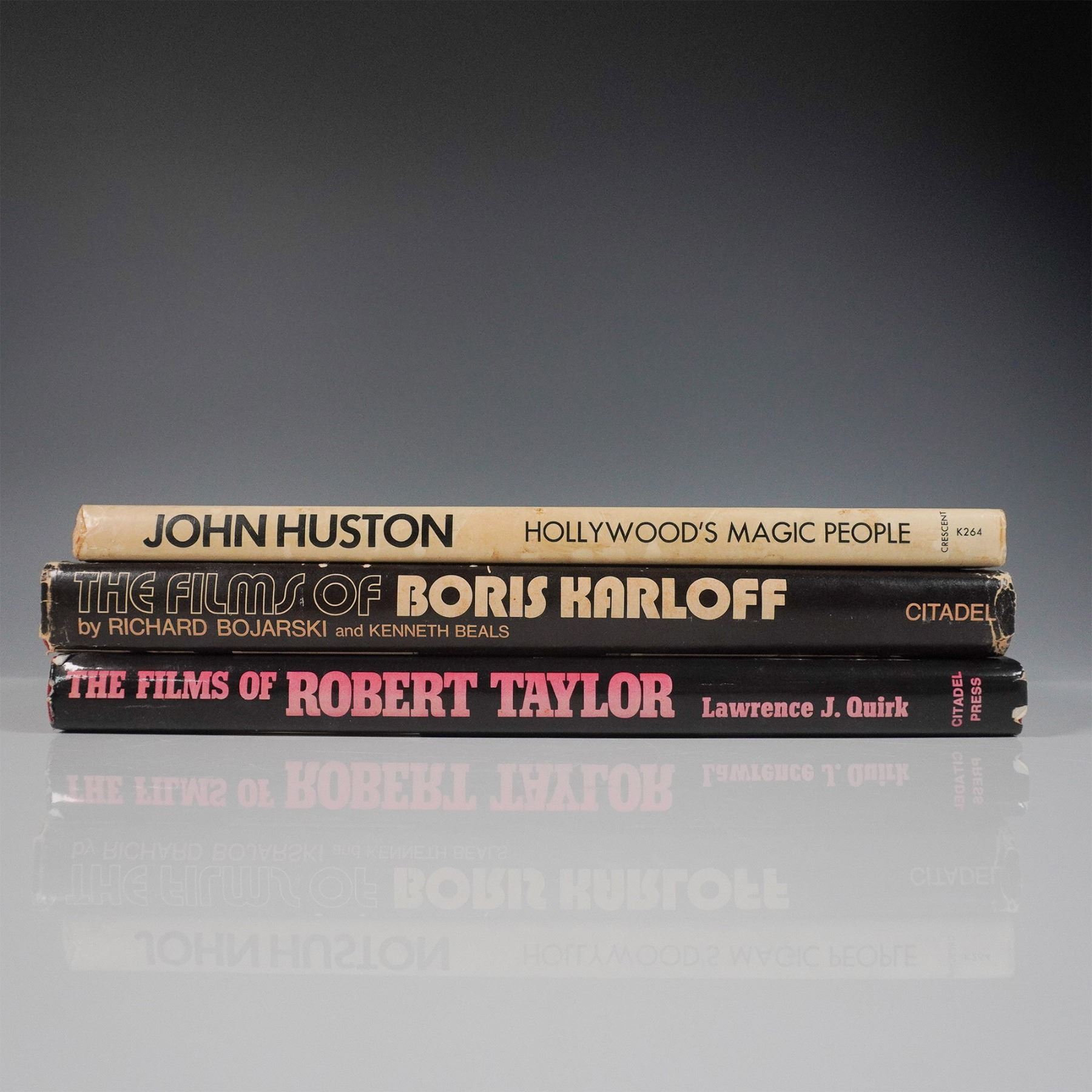 3pc Vintage Hollywood Film Books â€“ Robert Taylor, Boris Karloff ...
