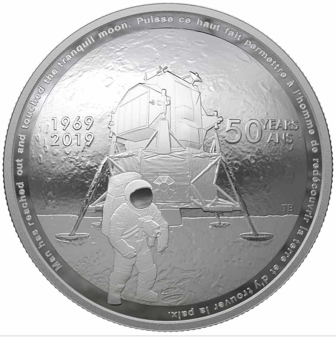 2019 Canada $25 50th Anniversary of the Apollo 11 Moon Landing Fine ...