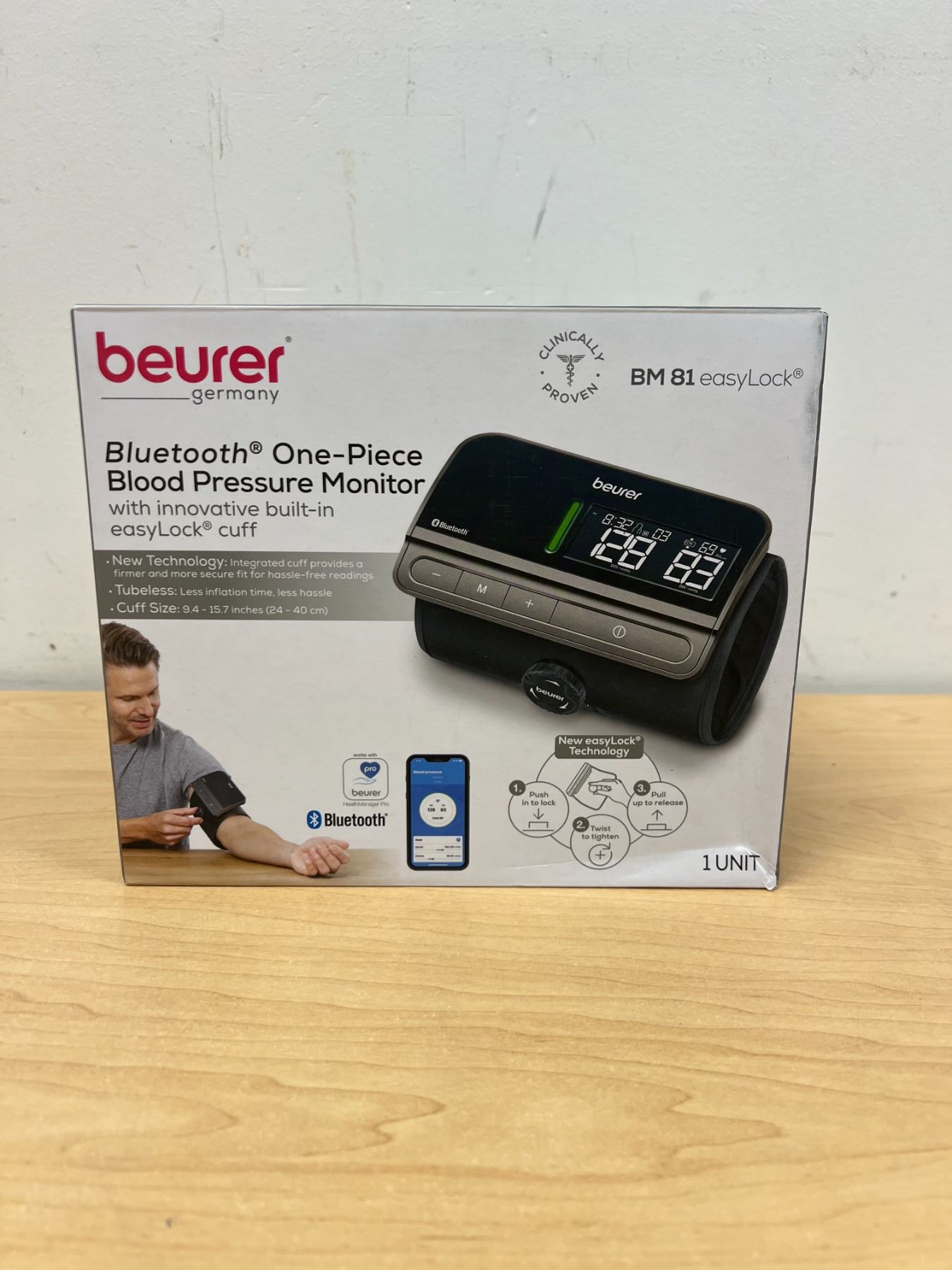 Beurer Bluetooth One-Piece Blood Pressure Monitor BM81 - looks new, see ...