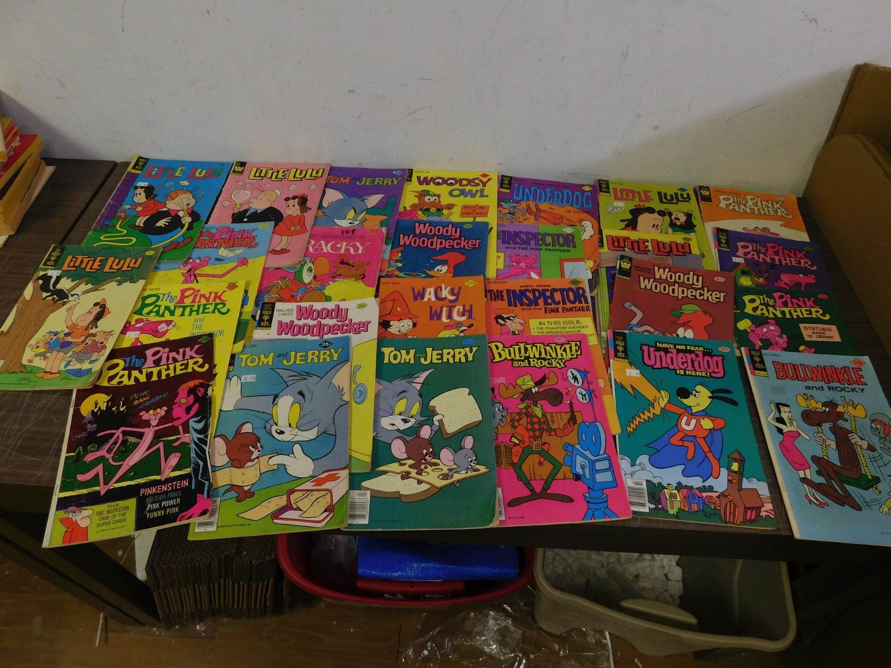 Lot of 25 Gold Key Whitman Comics Pink Panther Woody Woodpecker Little ...