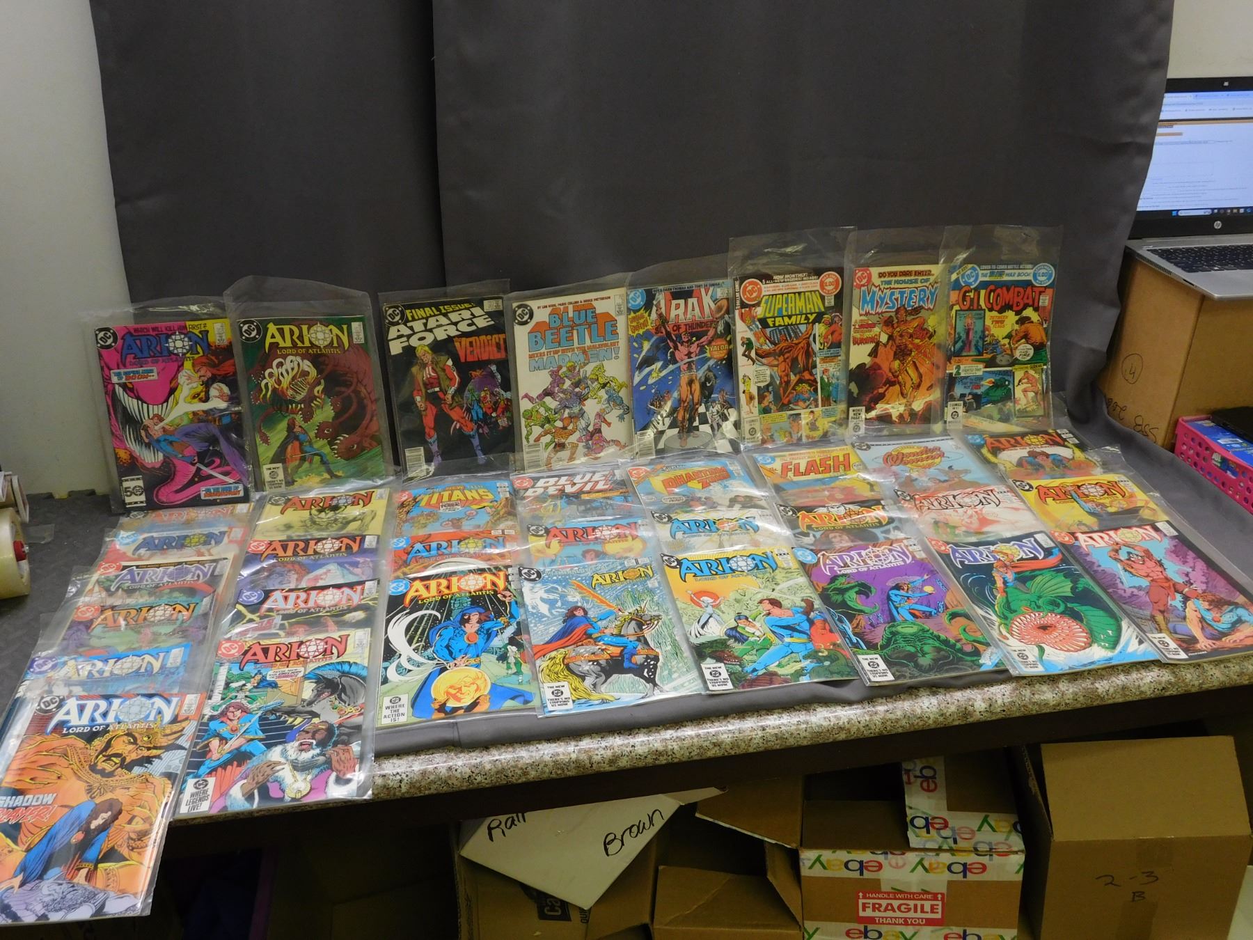 Lot of 36 Assorted Vintage Comics DC GI Combat, Superfamily, ARAK, Blue ...