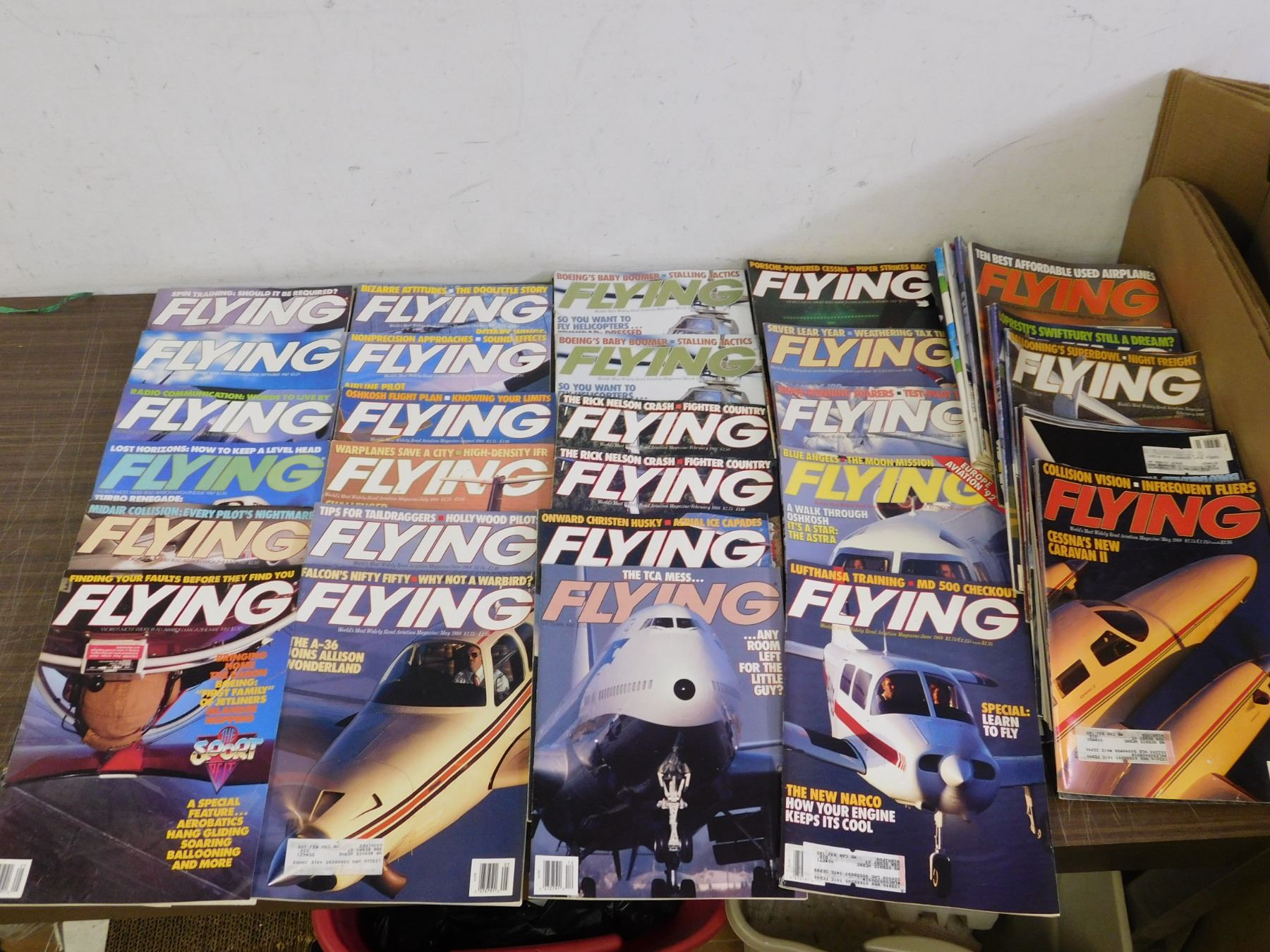 Lot of 30+ FLYING Aviation Magazines circa 1980s