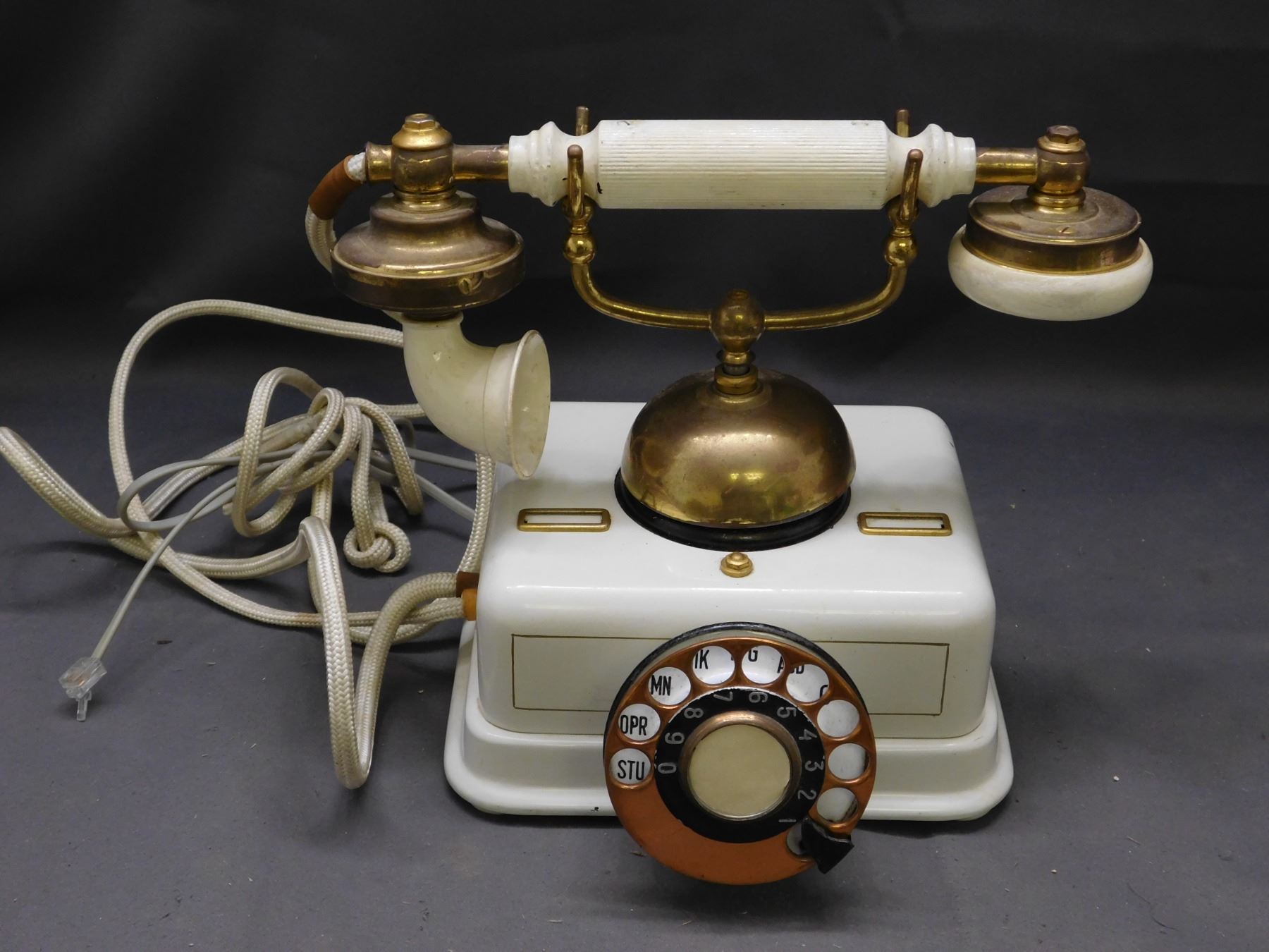 Vintage French Ivory Rotary Style Telephone