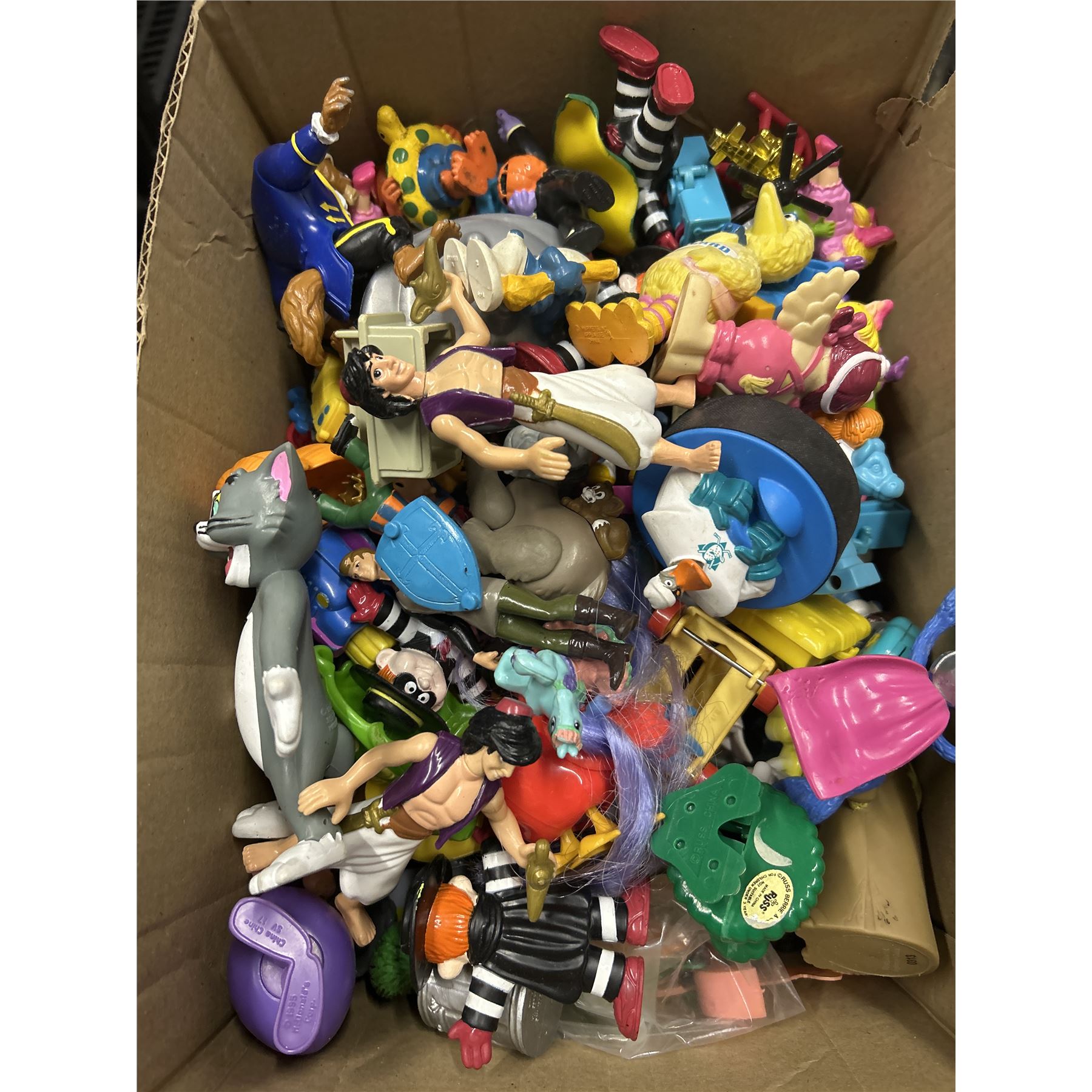 Box of Vintage PVC Toys Sesame Street, McDonalds, Disney, Fast Food ...