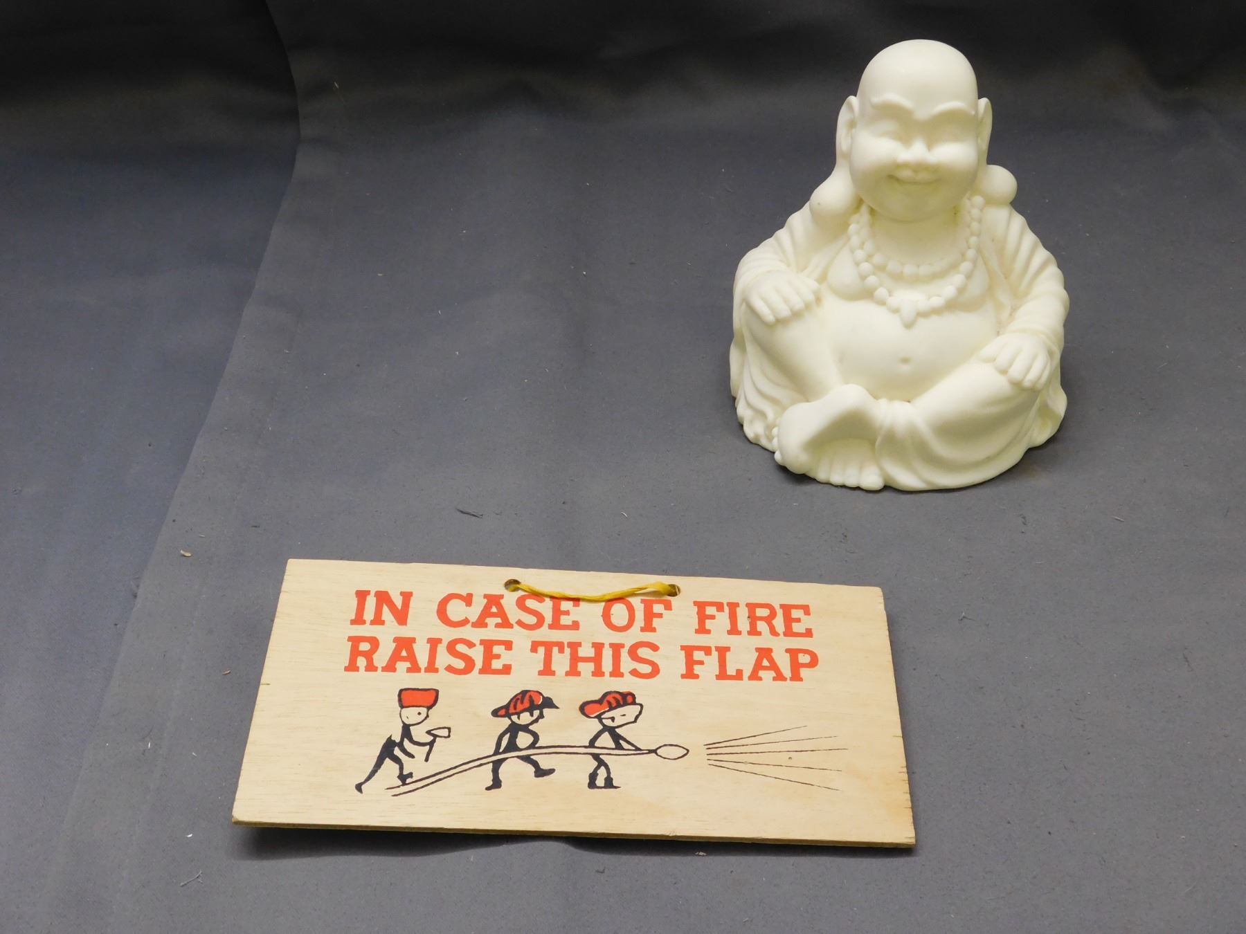 Answer Me Buddha Fortune Teller and Novelty Gag Funny Wooden Sign