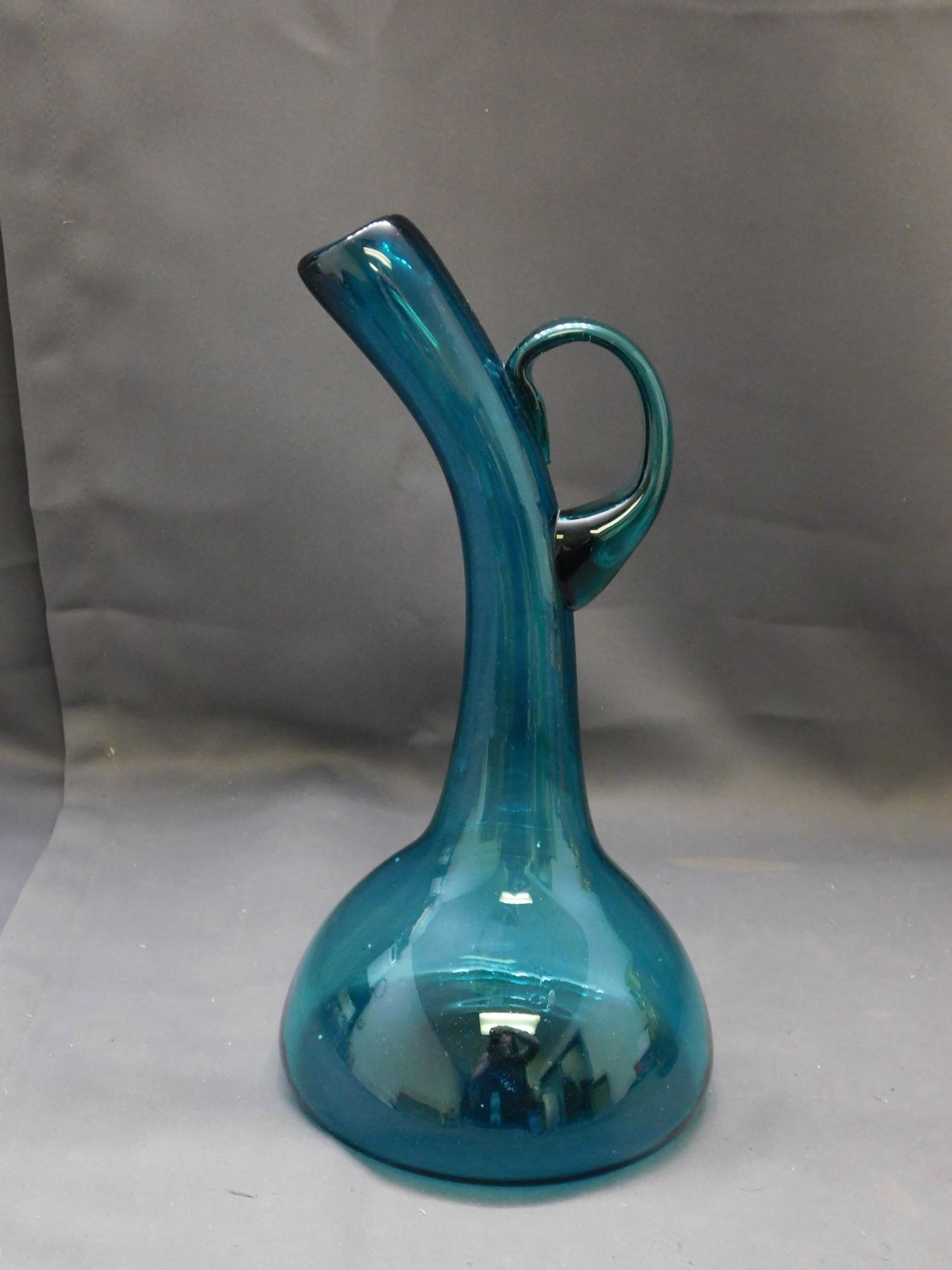 Vintage MCM Art Glass Blown Glass Pitcher Decanter