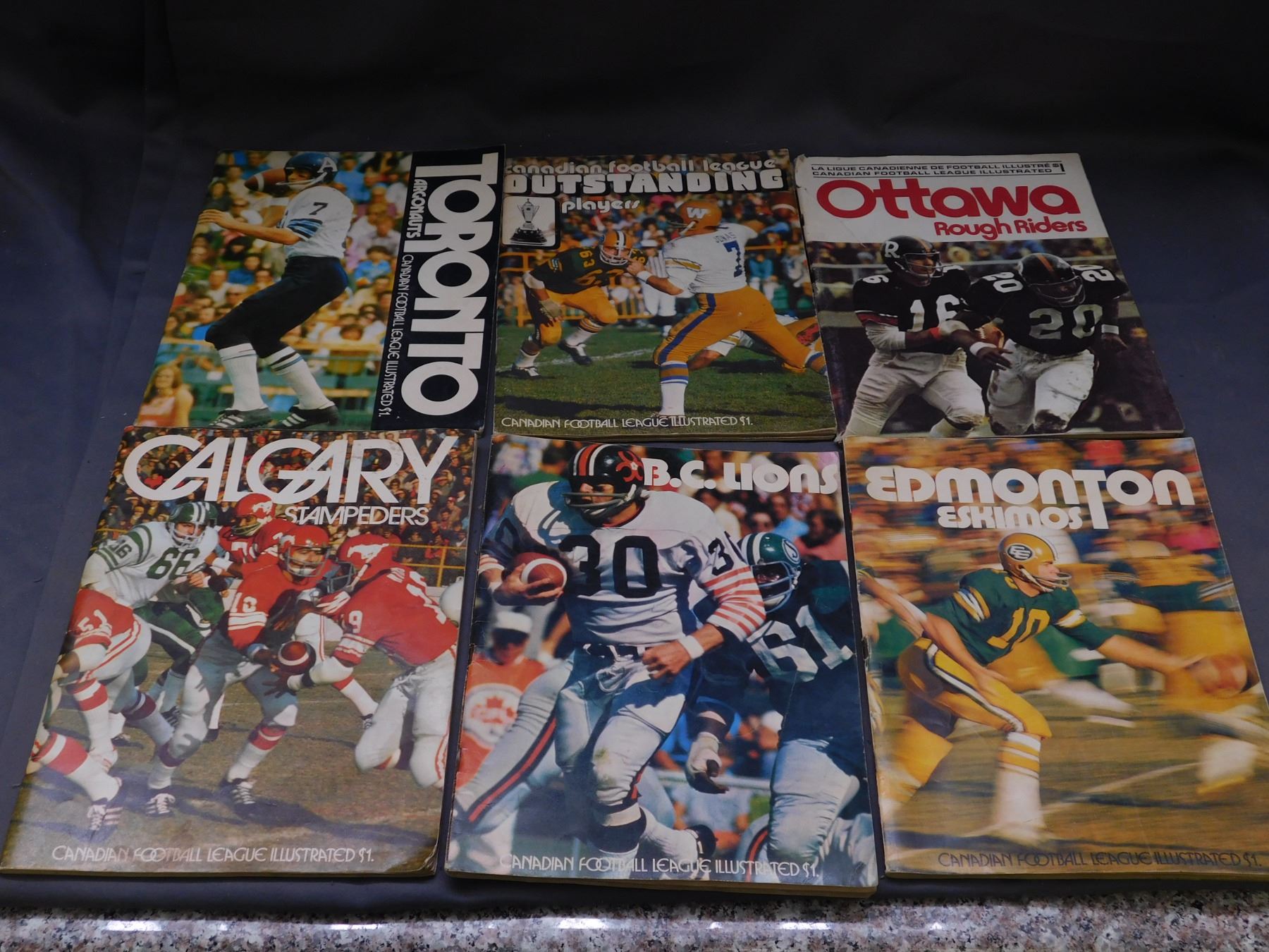 6 Canadian Football League Illustrated 1970s
