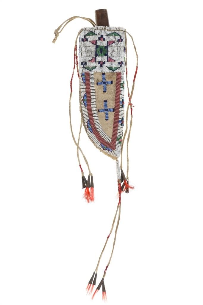 Ca. 1870 Northern Cheyenne Beaded & Quilled Sheath