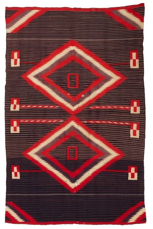 19th C. Navajo Germantown Moki Blanket