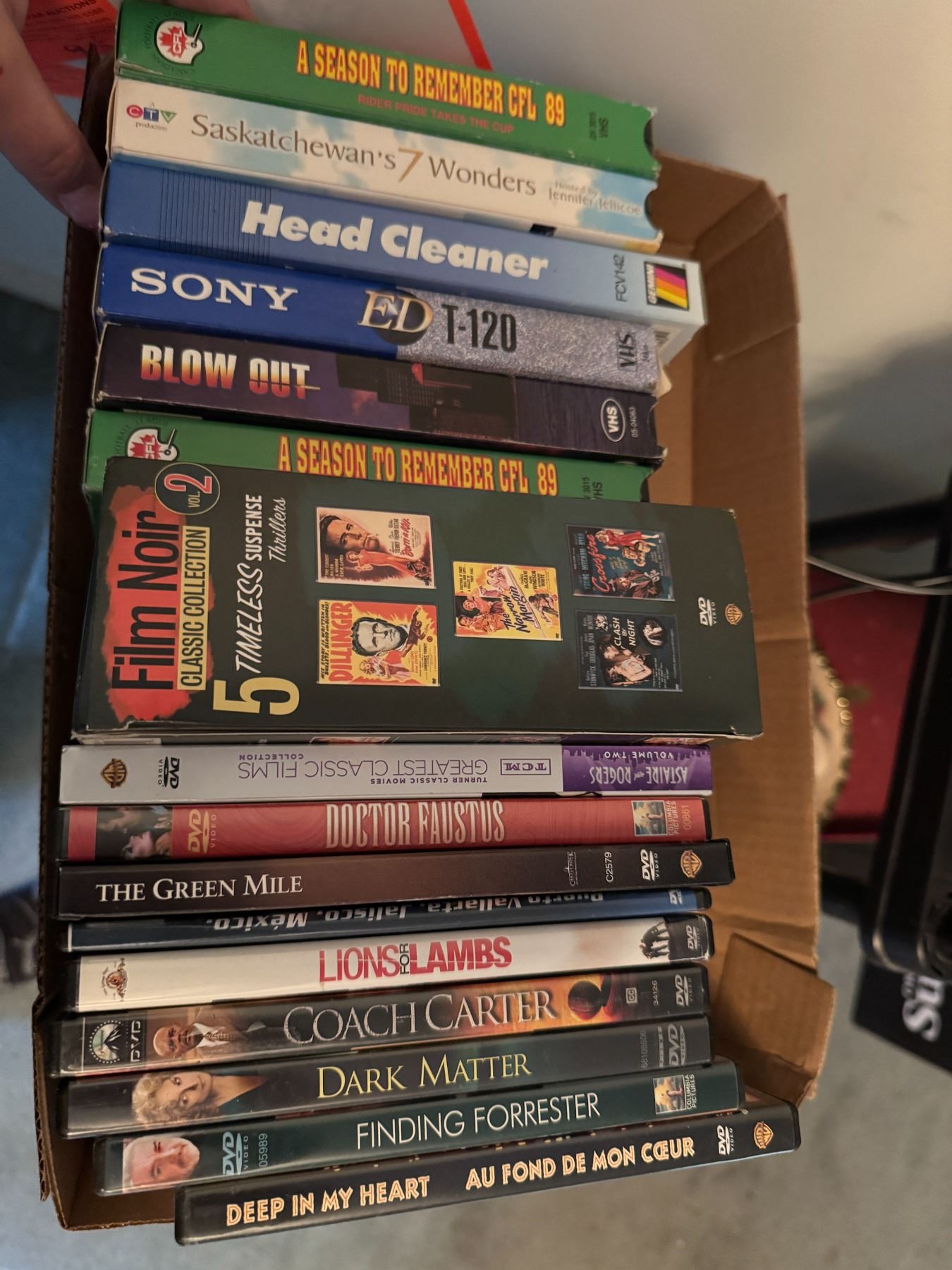 VHS and DVDs