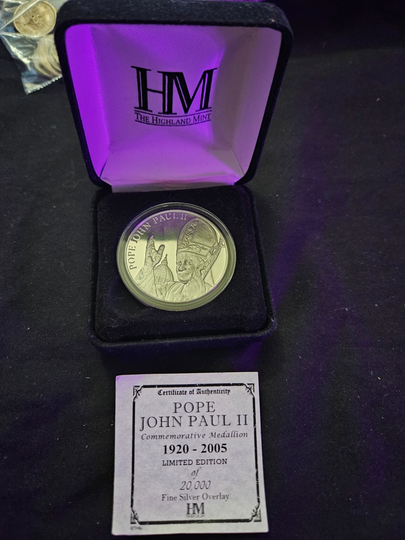 Pope john Paul Silver coin