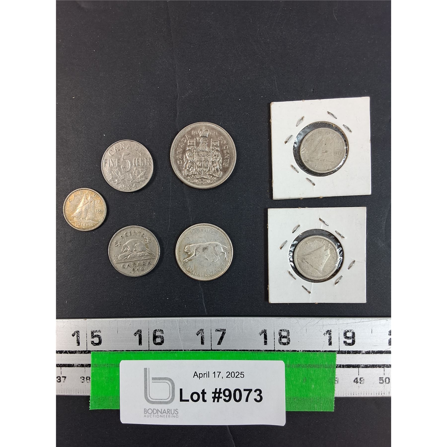 (7) Canadian Coins: Dimes, 50 Cent, Nickels, Quarters - Bodnarus ...