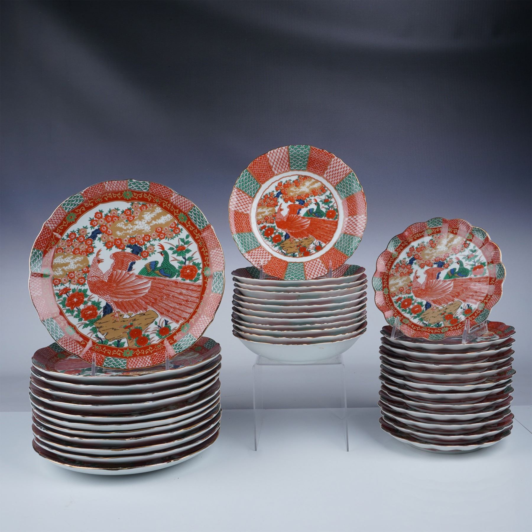 36pc Arita Imari Porcelain Dinnerware Set