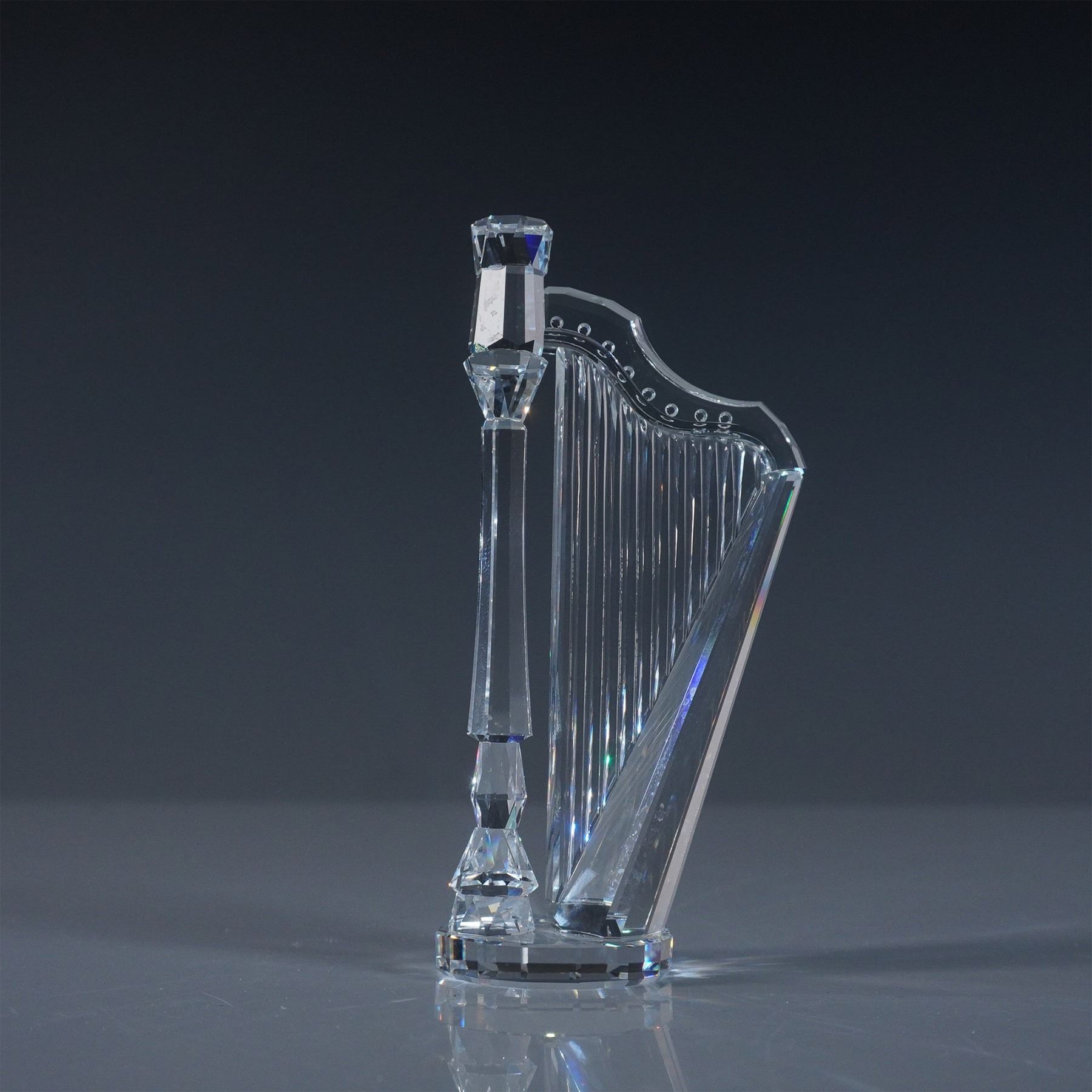 Swarovski Crystal Figurine, Harp