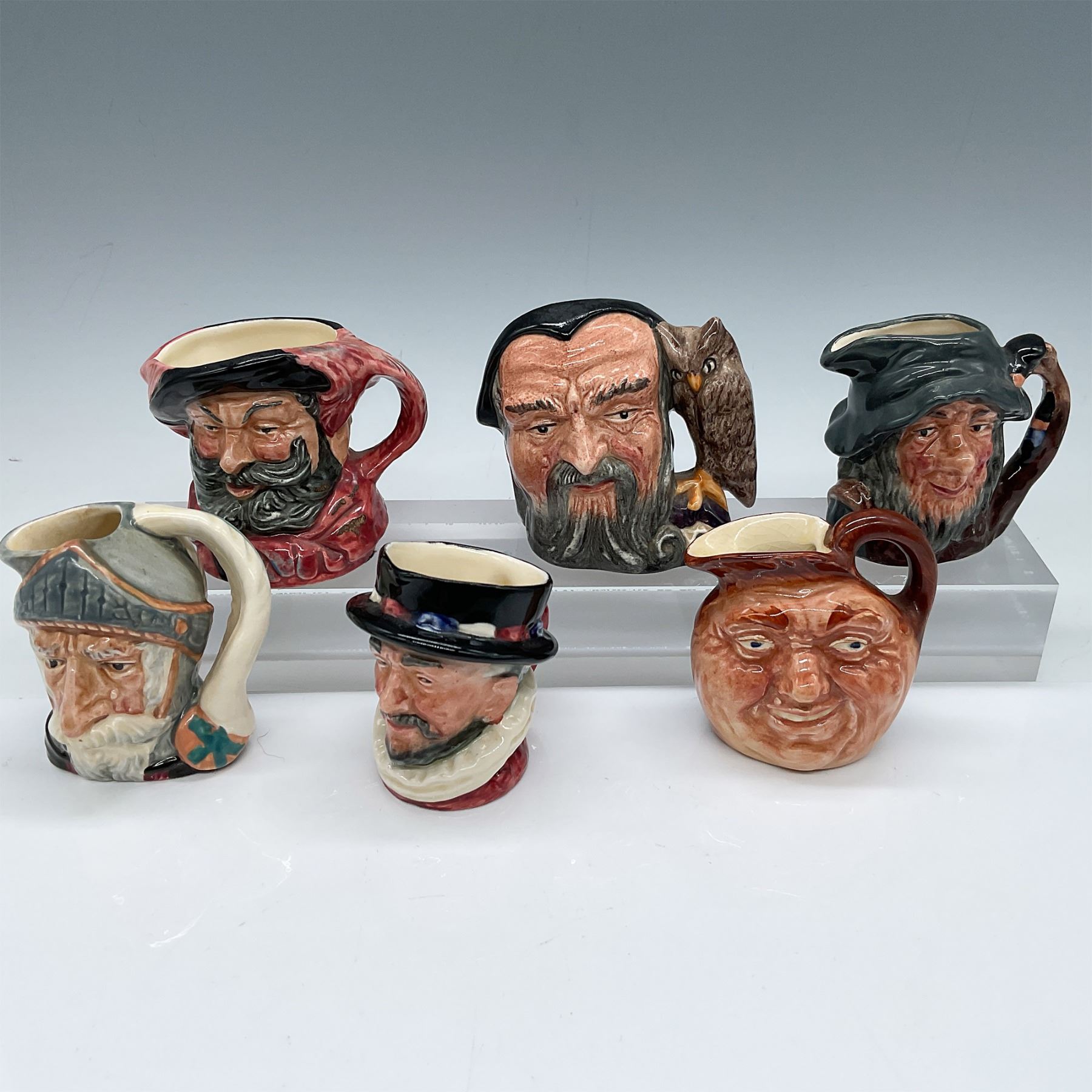 6pc Royal Doulton Miniature Character Jugs