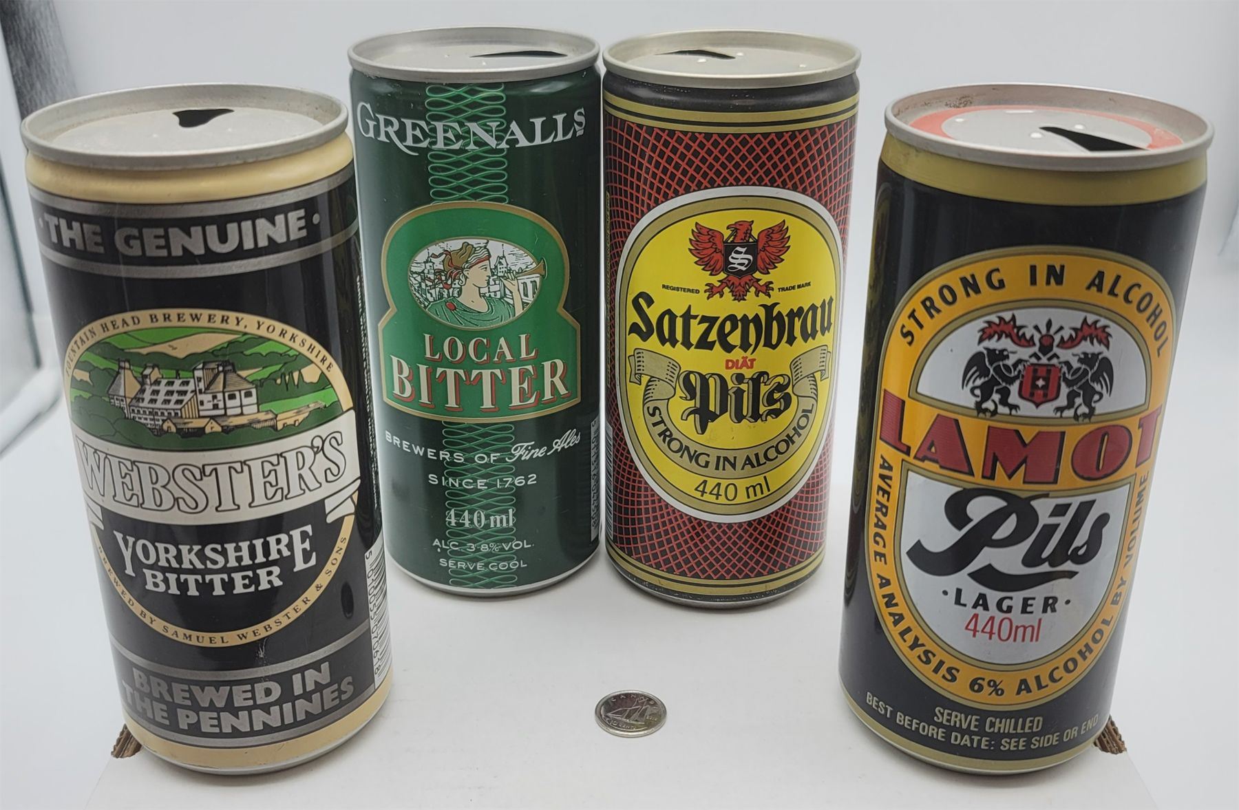4 Assorted World Beer Cans