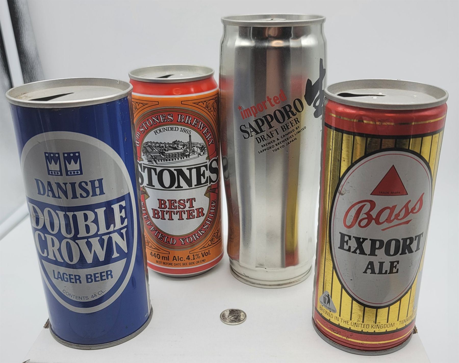 4 Assorted World Beer Cans