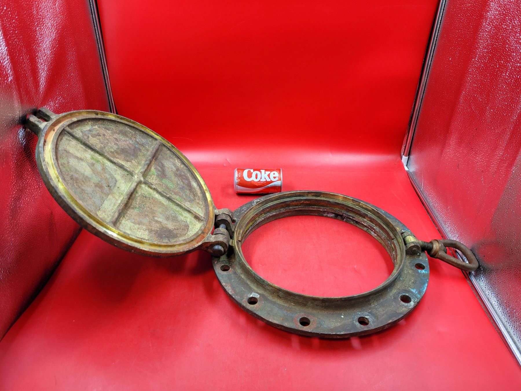 Antique Heavy Brass Maritime Ship Porthole Cover