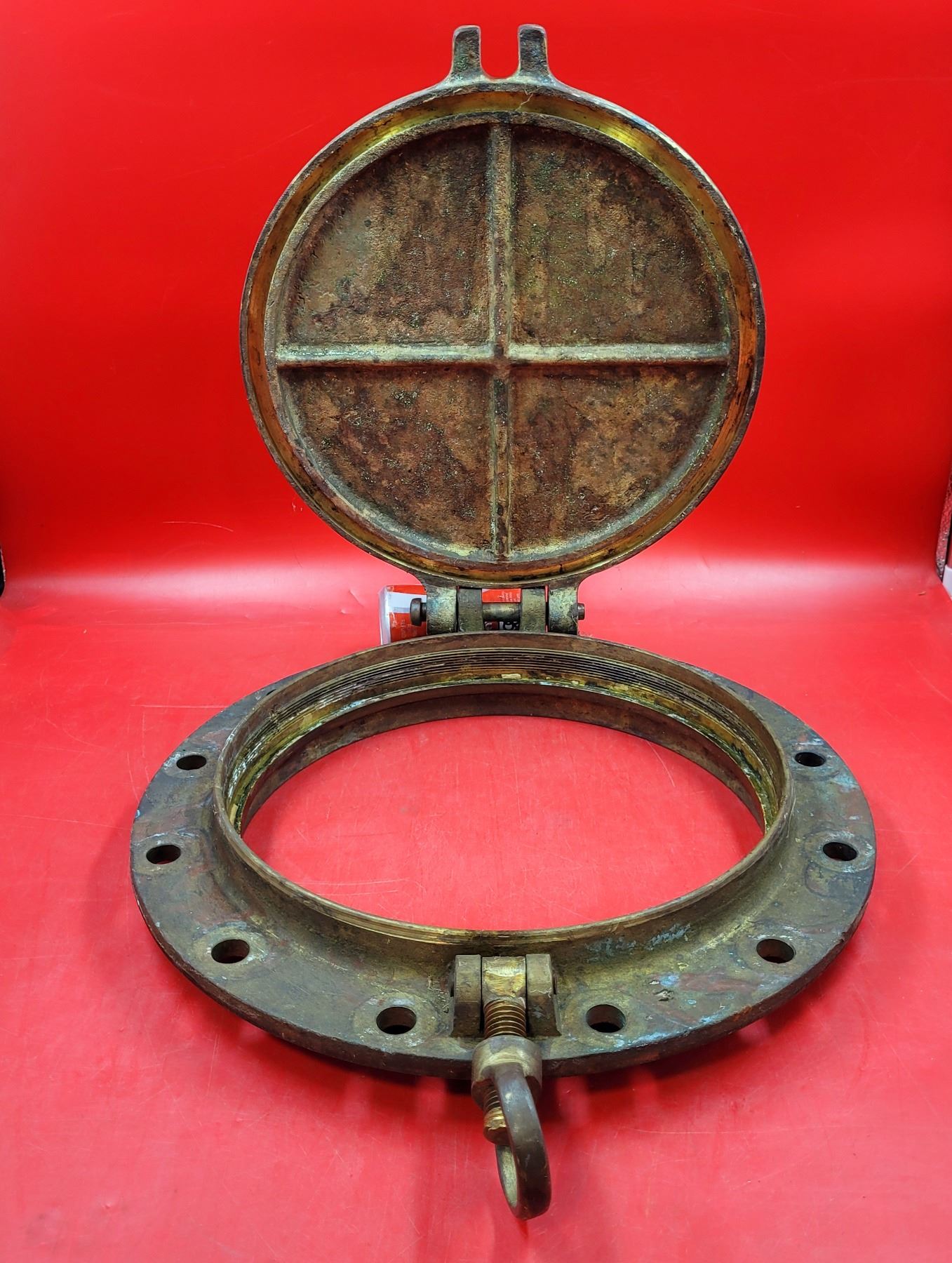 Antique Heavy Brass Maritime Ship Porthole Cover