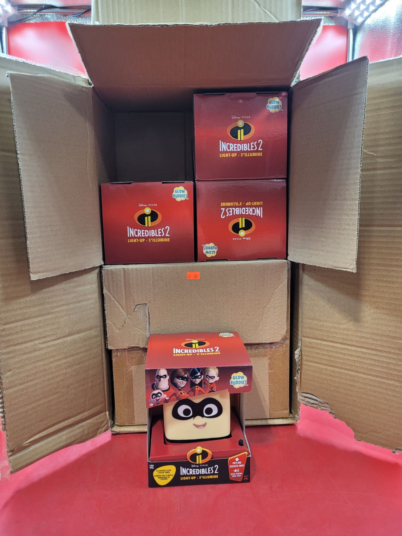 Box Full Of Disney Pixar Incredibles 2 Glow Buddies Night Lights