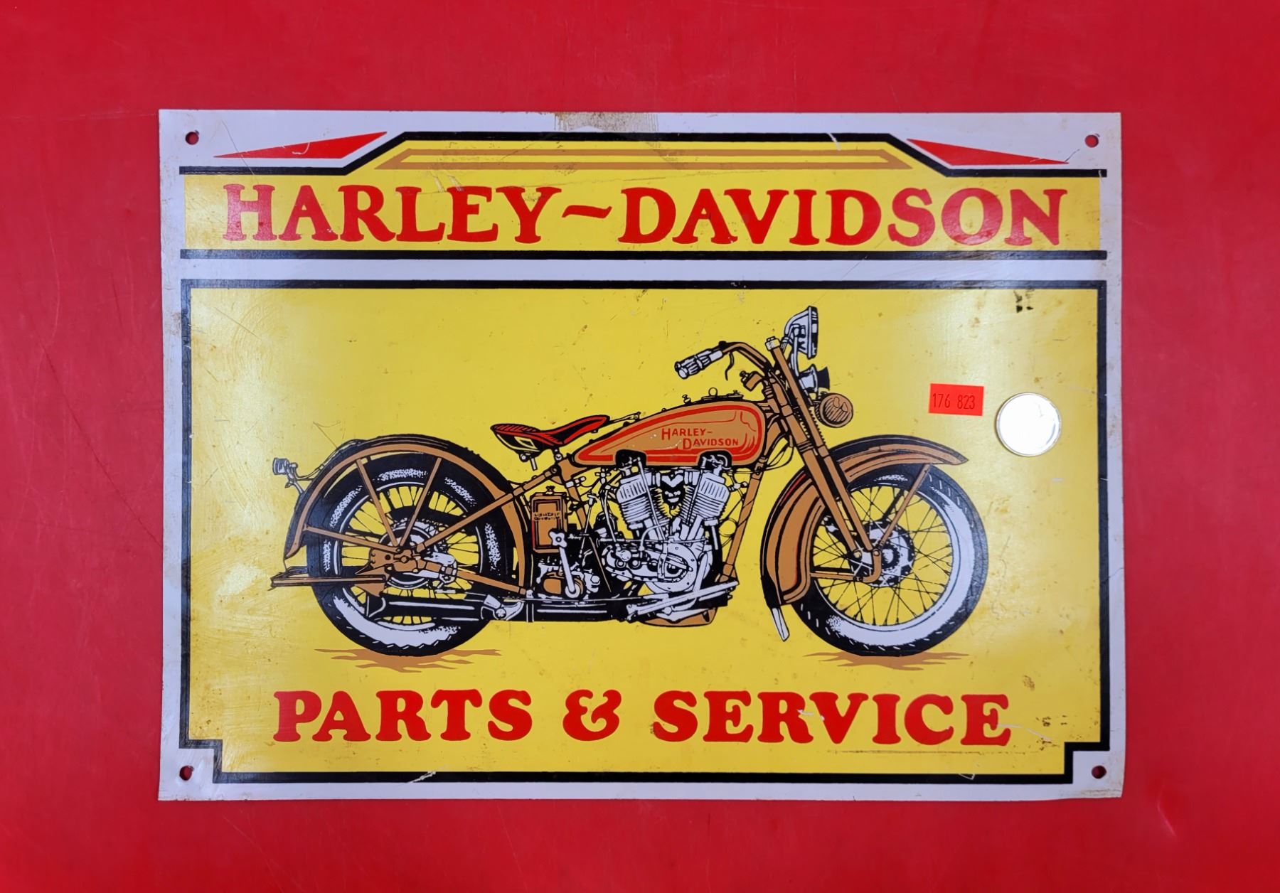 VTG Harley-Davidson Parts Tin Sign